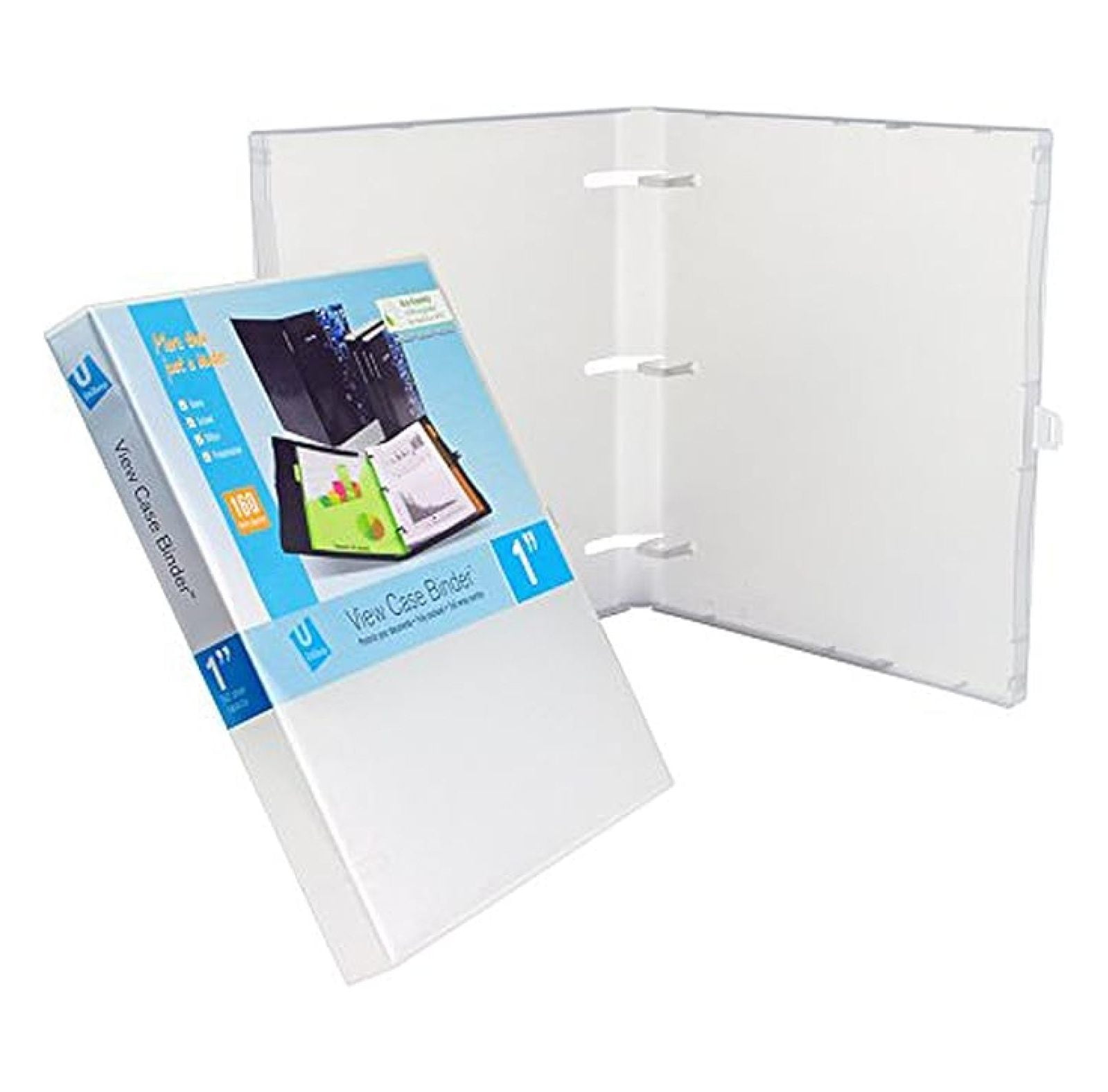 3 Ring View Binder - Binder Case is Fully Enclosed - Available in White ...