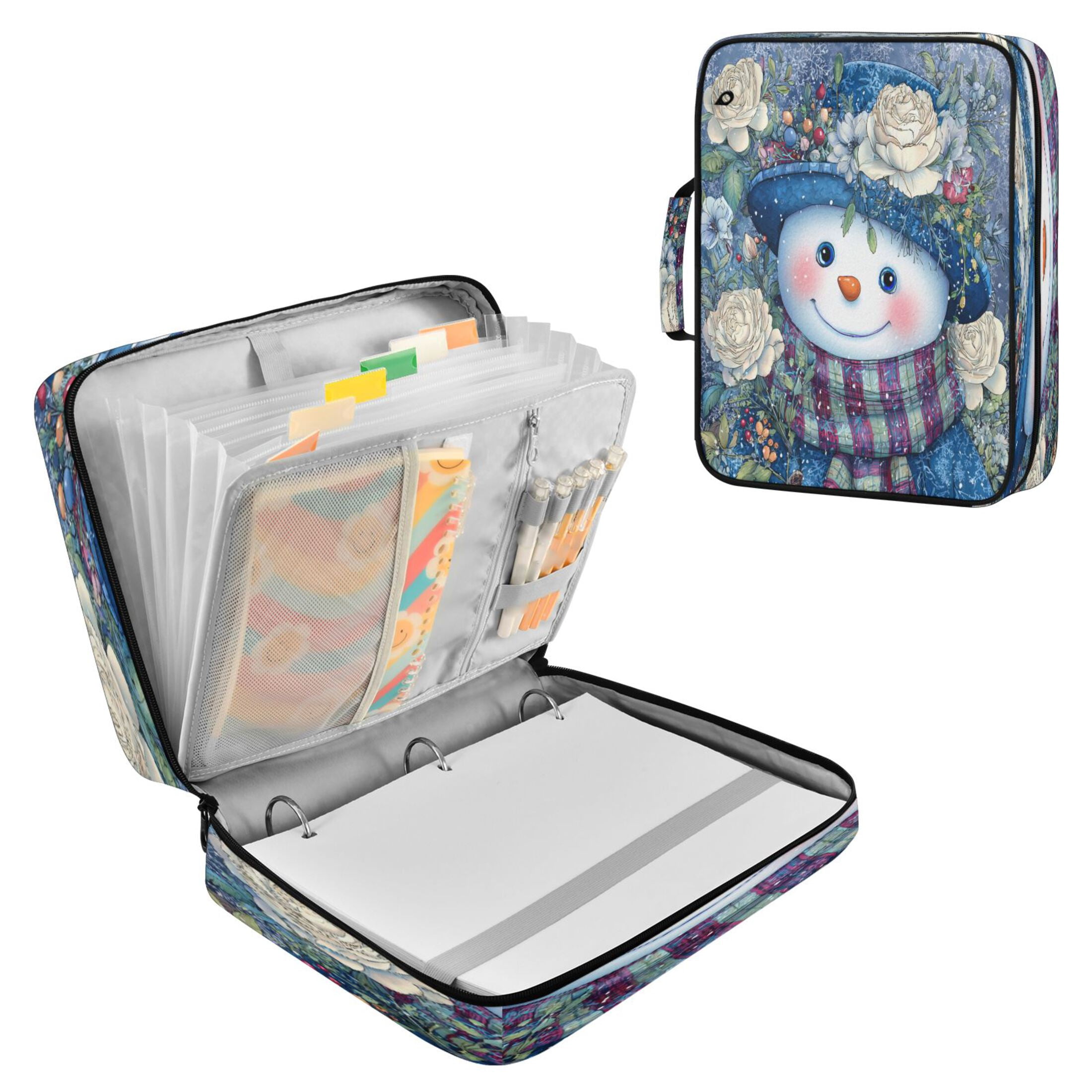 3 Ring Zipper Binder with Accordion File Organizer Waterproof Back to ...