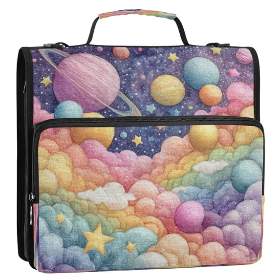 3 Ring Zipper Binder Stationery Organizer for Study Work Home Travel ...
