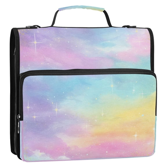 3 Ring Zipper Binder Stationery Organizer for Study Work Home Travel ...