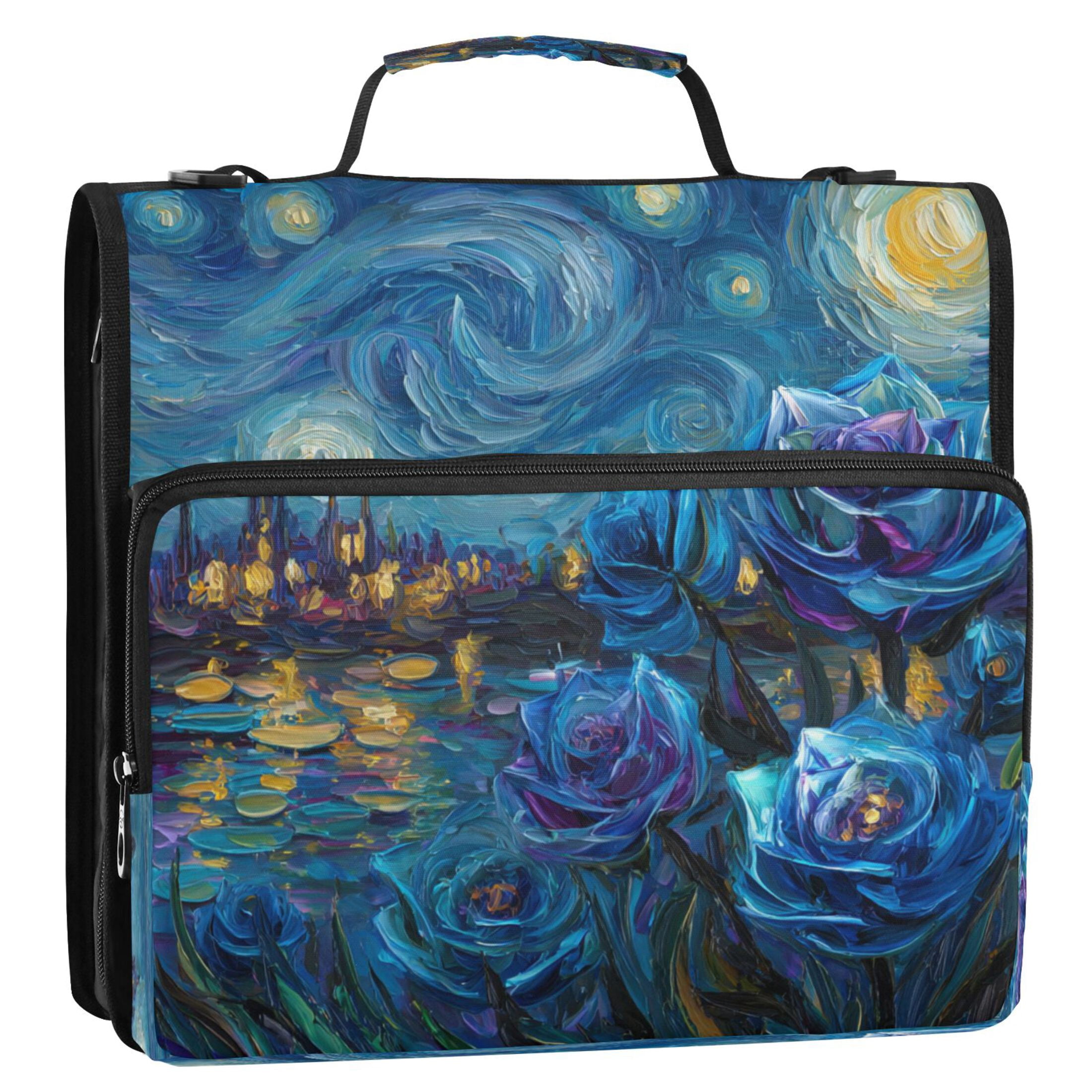 3 Ring Zipper Binder Stationery Organizer for Study Work Home Travel ...