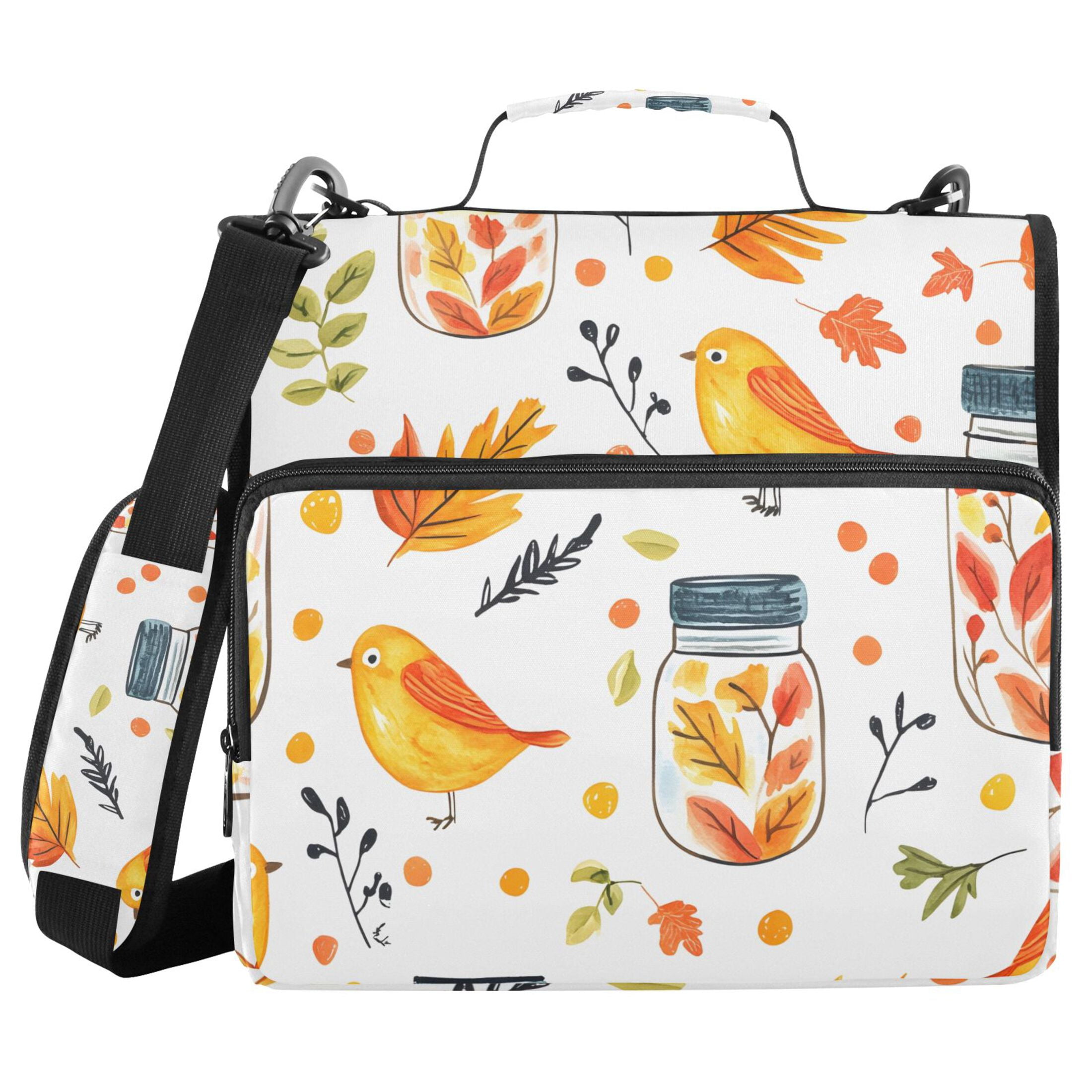 3 Ring Zipper Binder with Shoulder Strap Waterproof Trapper Keeper 1.5 ...