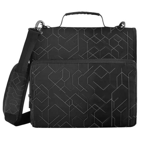 3 Ring Zipper Binder with Shoulder Strap Waterproof Trapper Keeper 2 ...