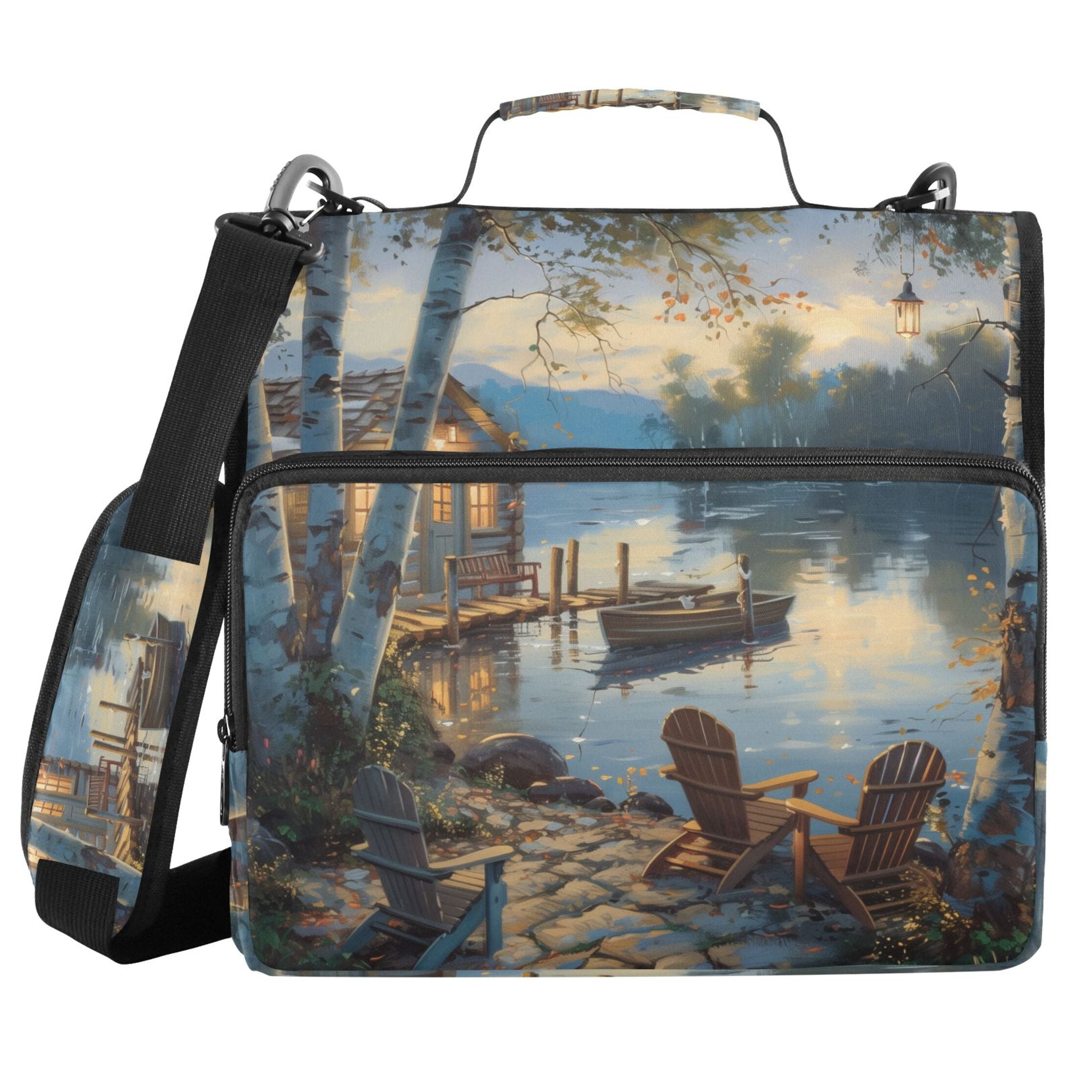 3 Ring Zipper Binder with Shoulder Strap Waterproof Trapper Keeper 1.5 ...