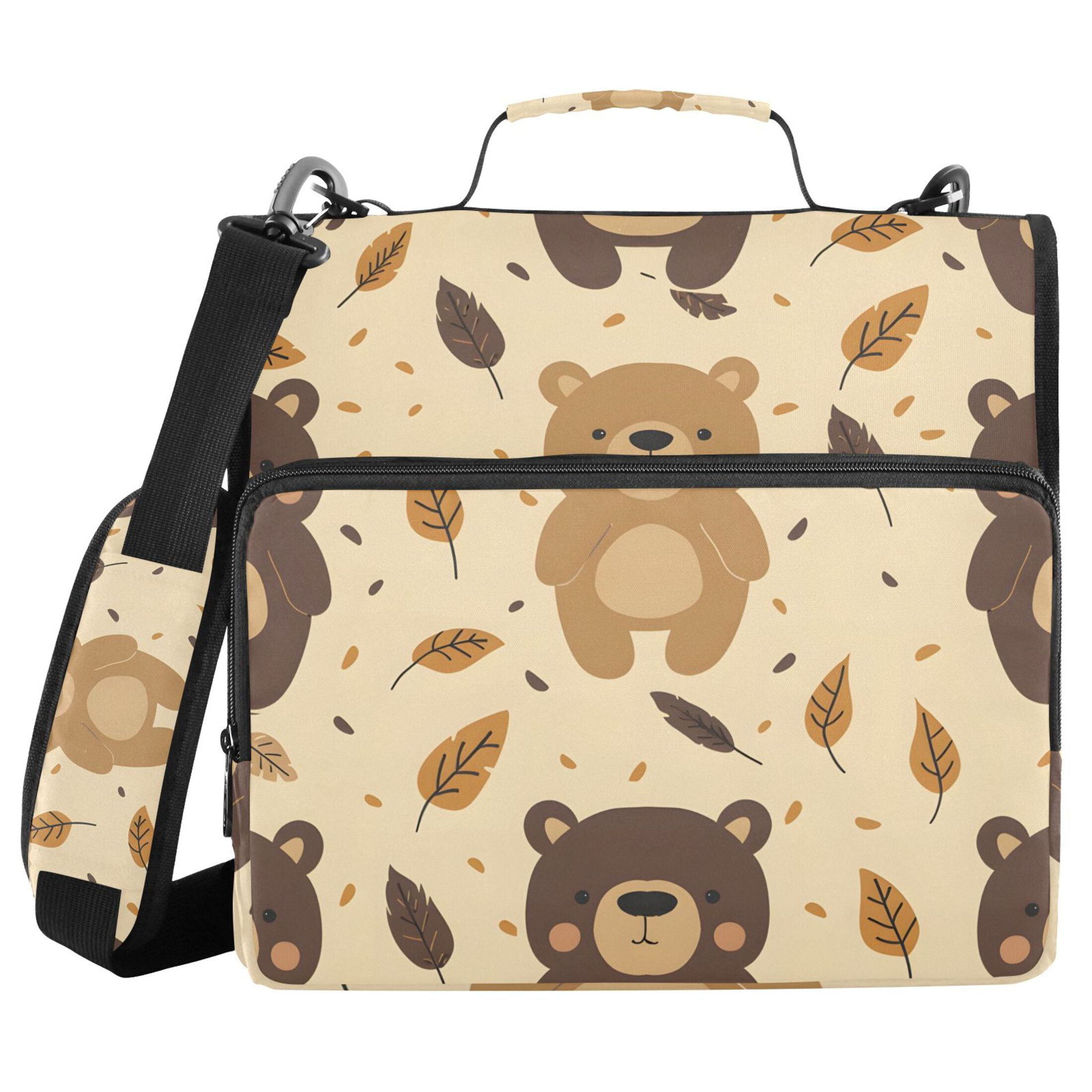 3 Ring Zipper Binder with Shoulder Strap Waterproof Trapper Keeper 1.5 ...