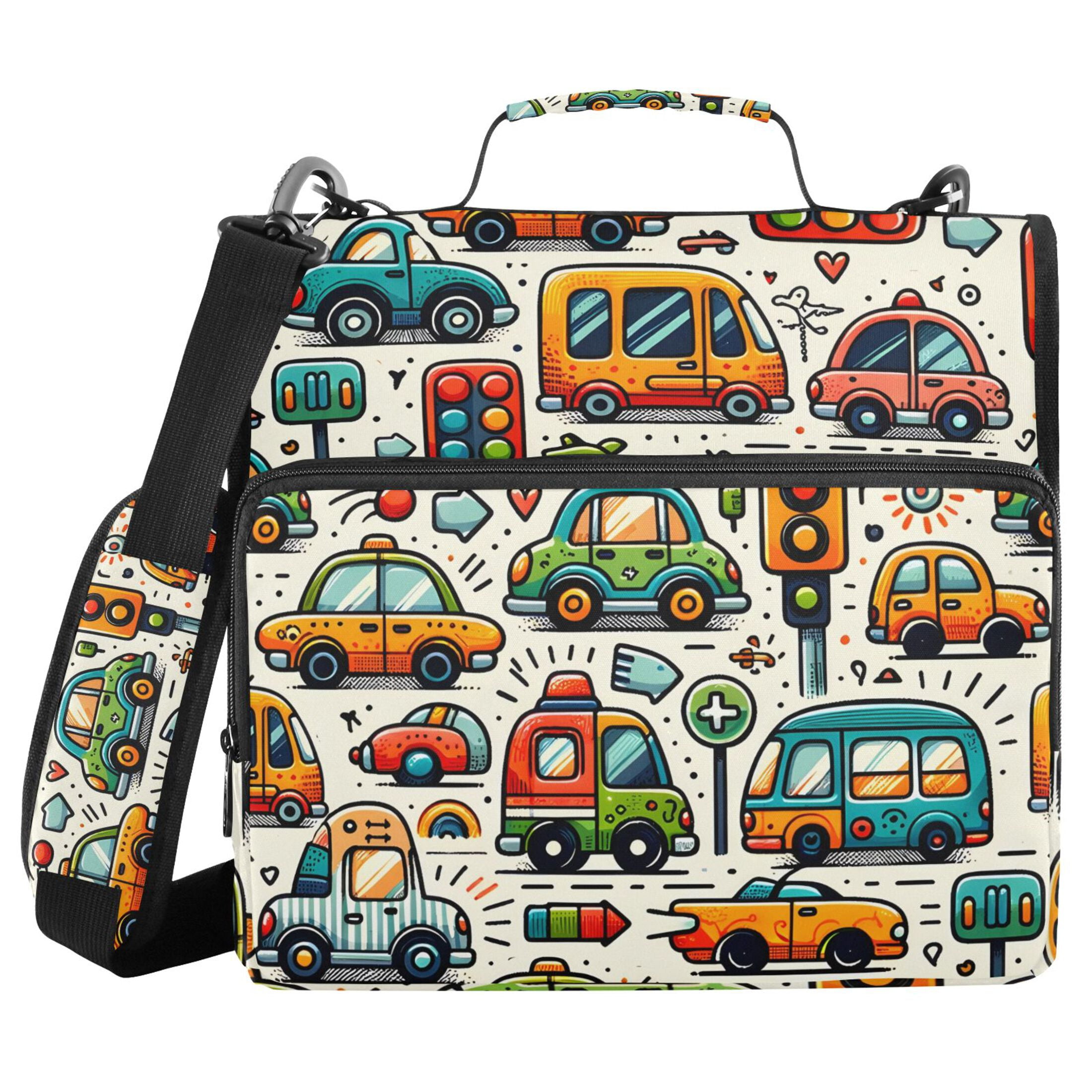 3 Ring Zipper Binder with Shoulder Strap Waterproof Trapper Keeper 1.5 ...