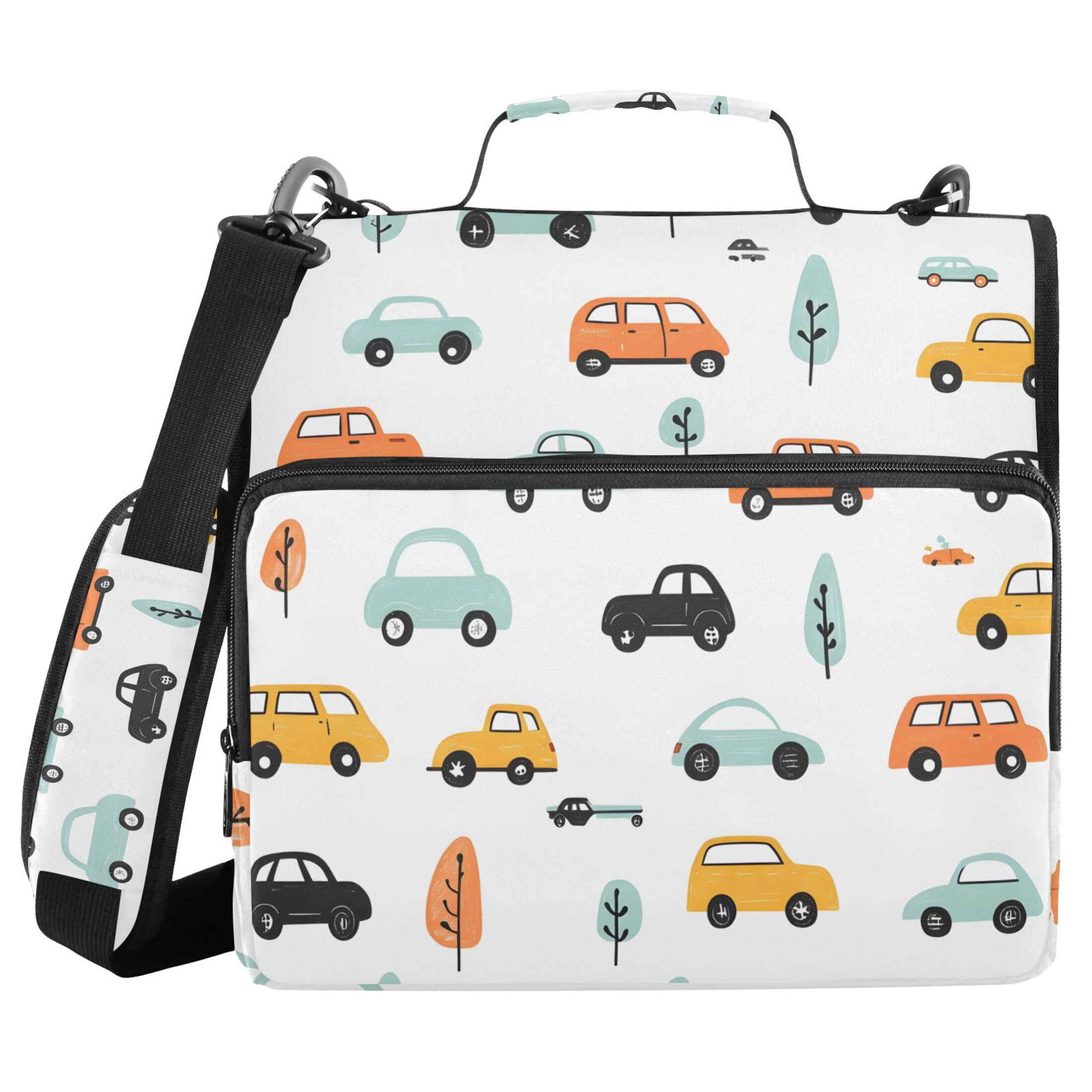 3 Ring Zipper Binder with Shoulder Strap Waterproof Trapper Keeper 1.5 ...