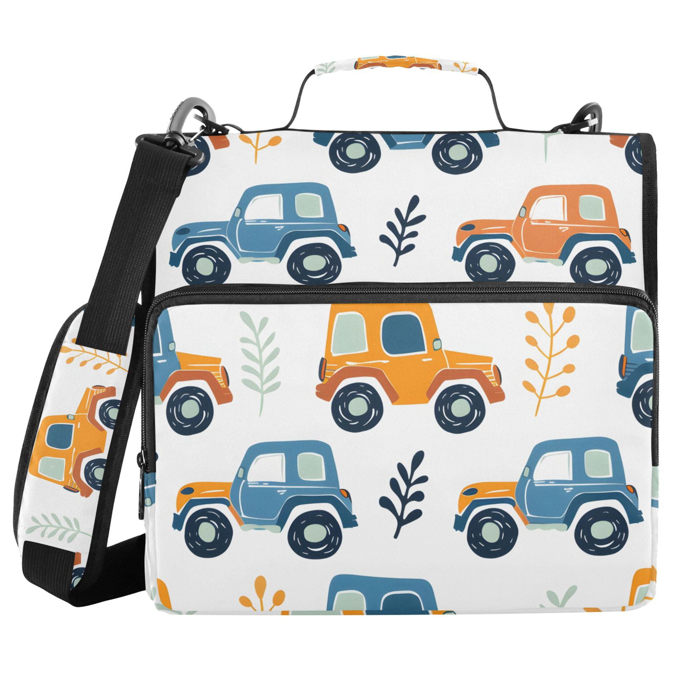 3 Ring Zipper Binder with Shoulder Strap Waterproof Trapper Keeper 1.5 ...