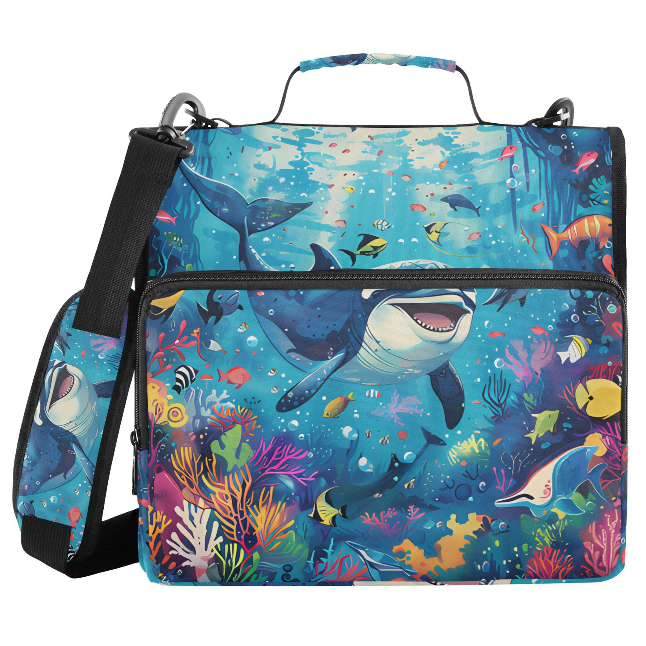 3 Ring Zipper Binder with Shoulder Strap Waterproof Trapper Keeper 1.5 ...