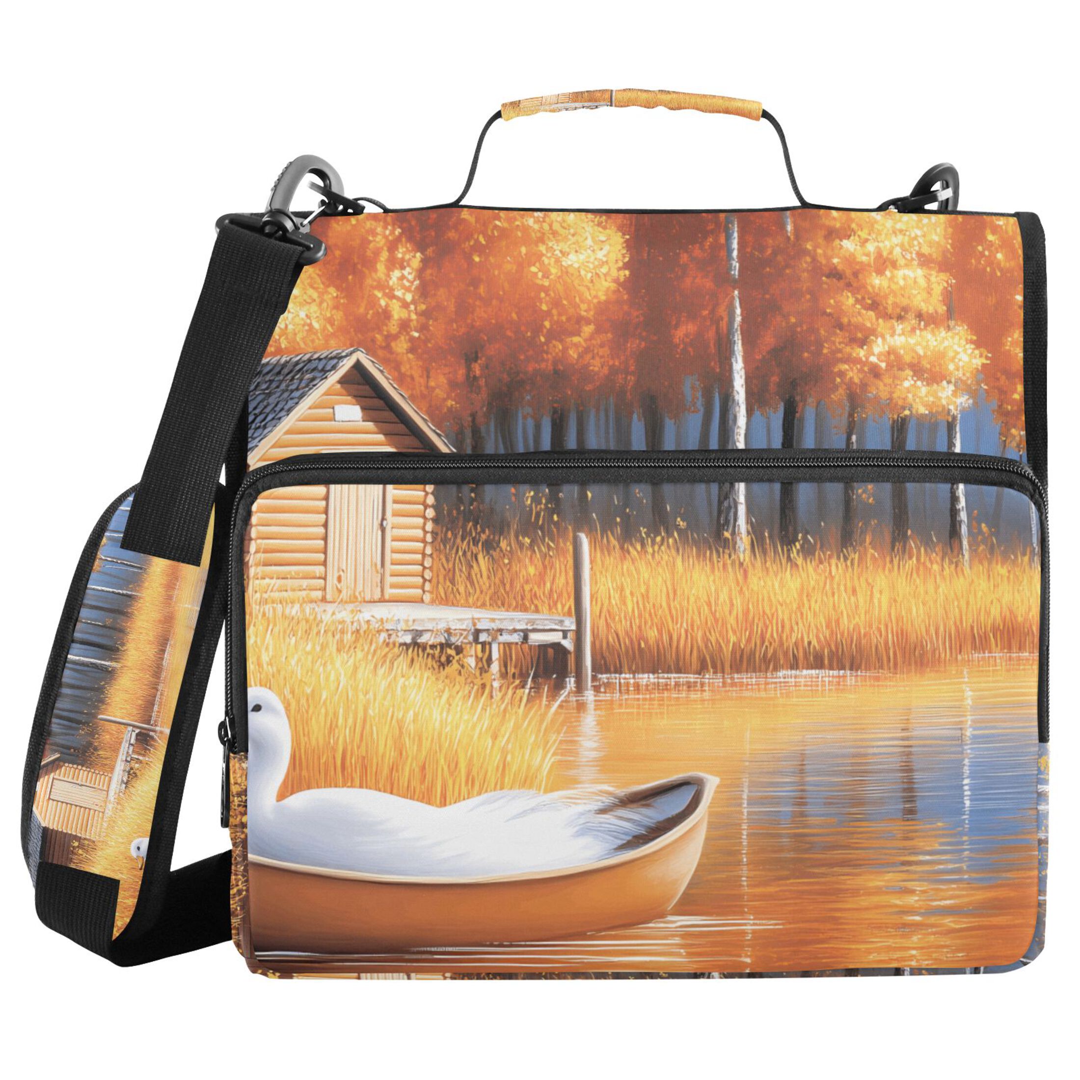 3 Ring Zipper Binder with Shoulder Strap Waterproof Trapper Keeper 1.5 ...