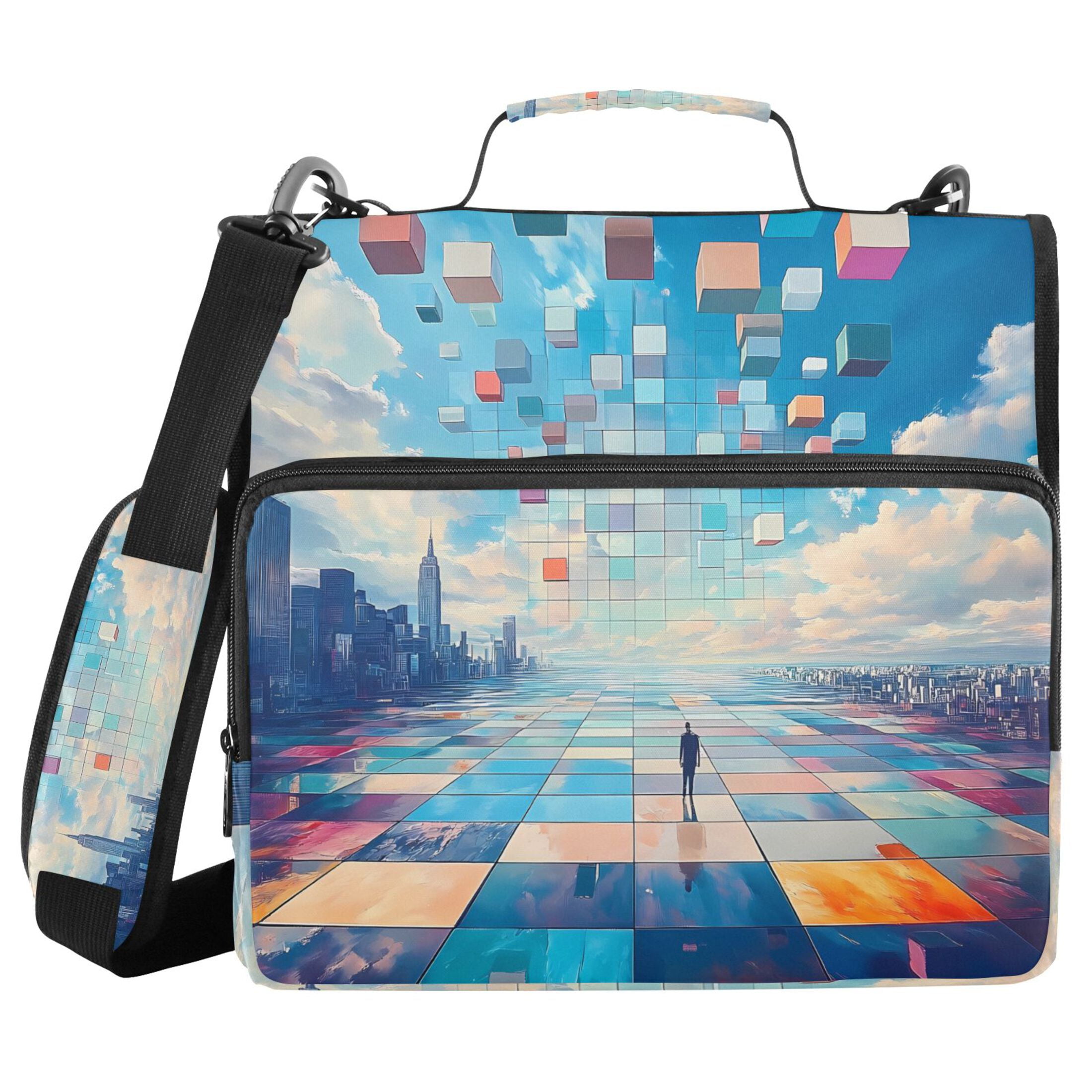 3 Ring Zipper Binder with Shoulder Strap Waterproof Trapper Keeper 1.5 ...