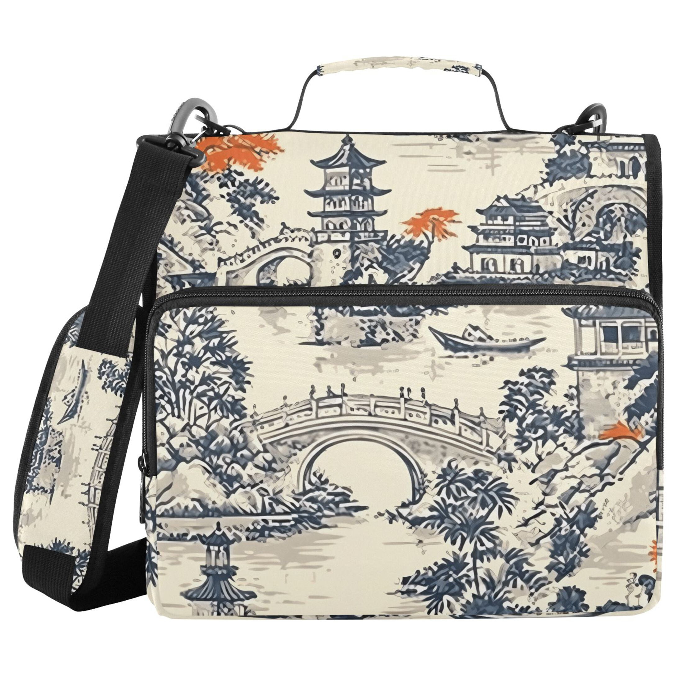 3 Ring Zipper Binder with Shoulder Strap Waterproof Trapper Keeper 1.5 ...