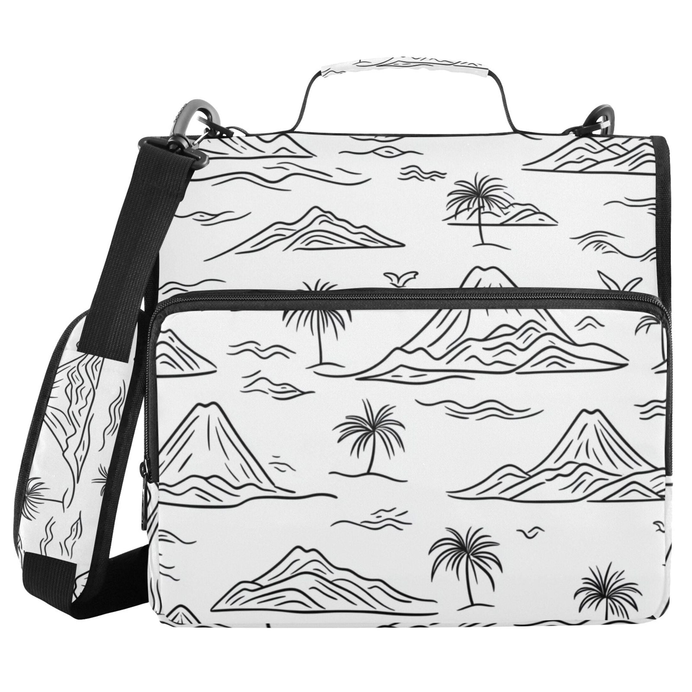 3 Ring Zipper Binder with Shoulder Strap Waterproof Trapper Keeper 1.5 ...