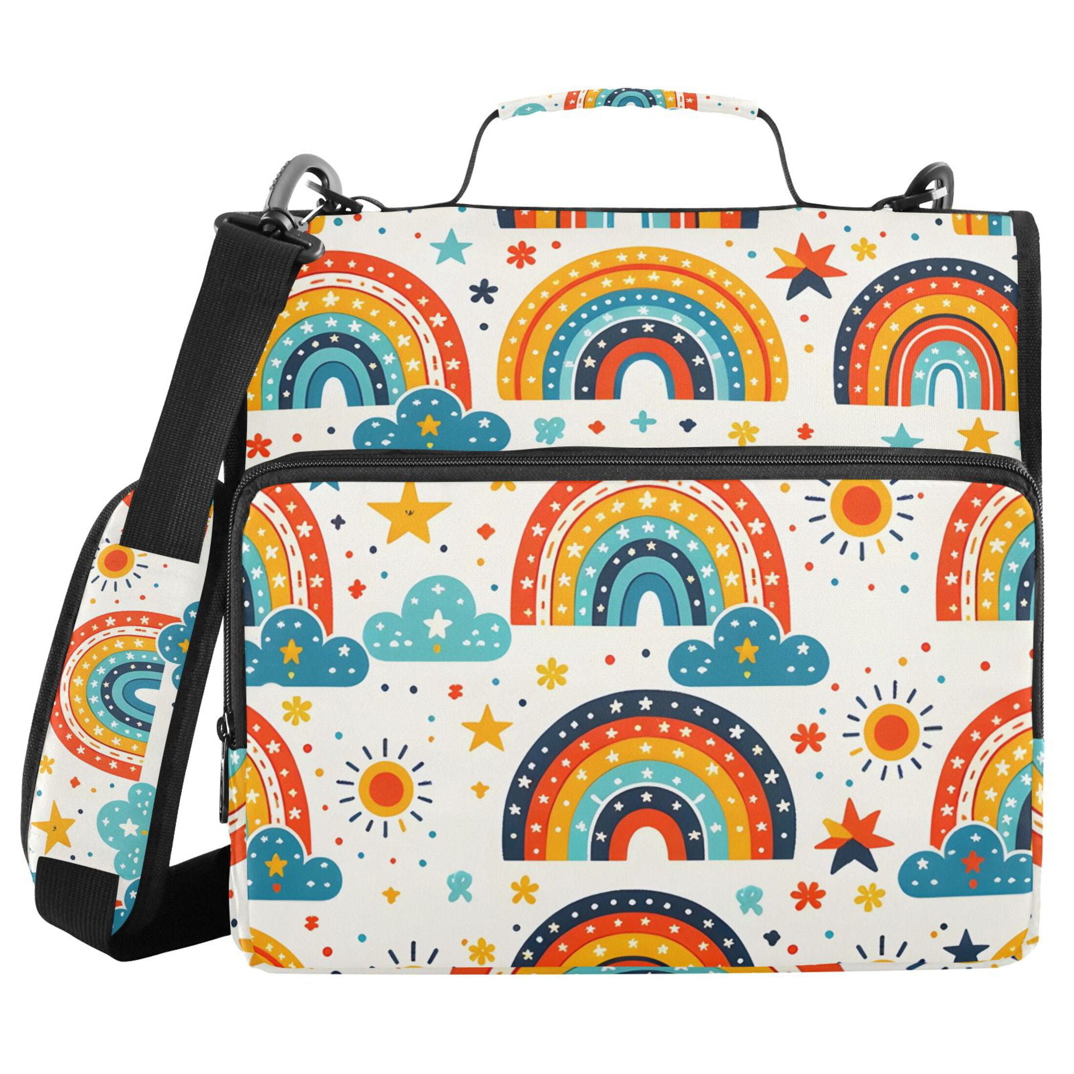 3 Ring Zipper Binder with Shoulder Strap Waterproof Trapper Keeper 1.5 ...