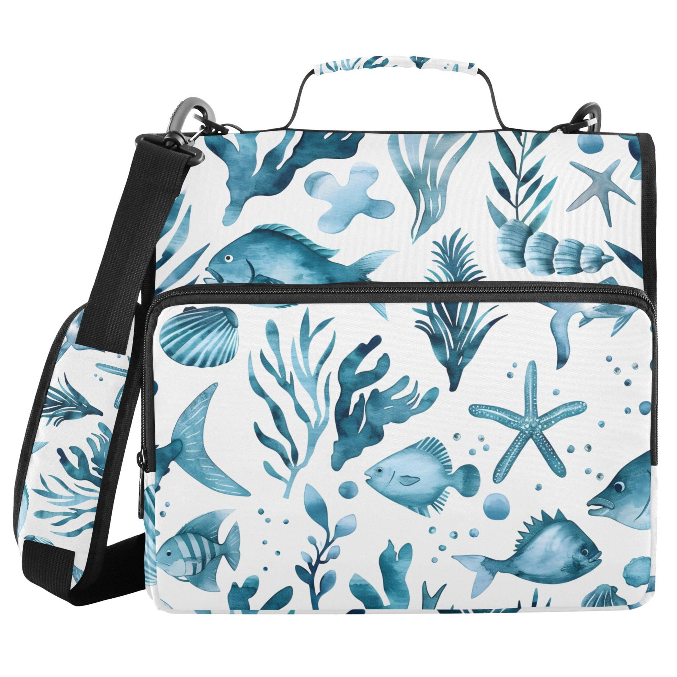 3 Ring Zipper Binder with Shoulder Strap Waterproof Trapper Keeper 1.5 ...