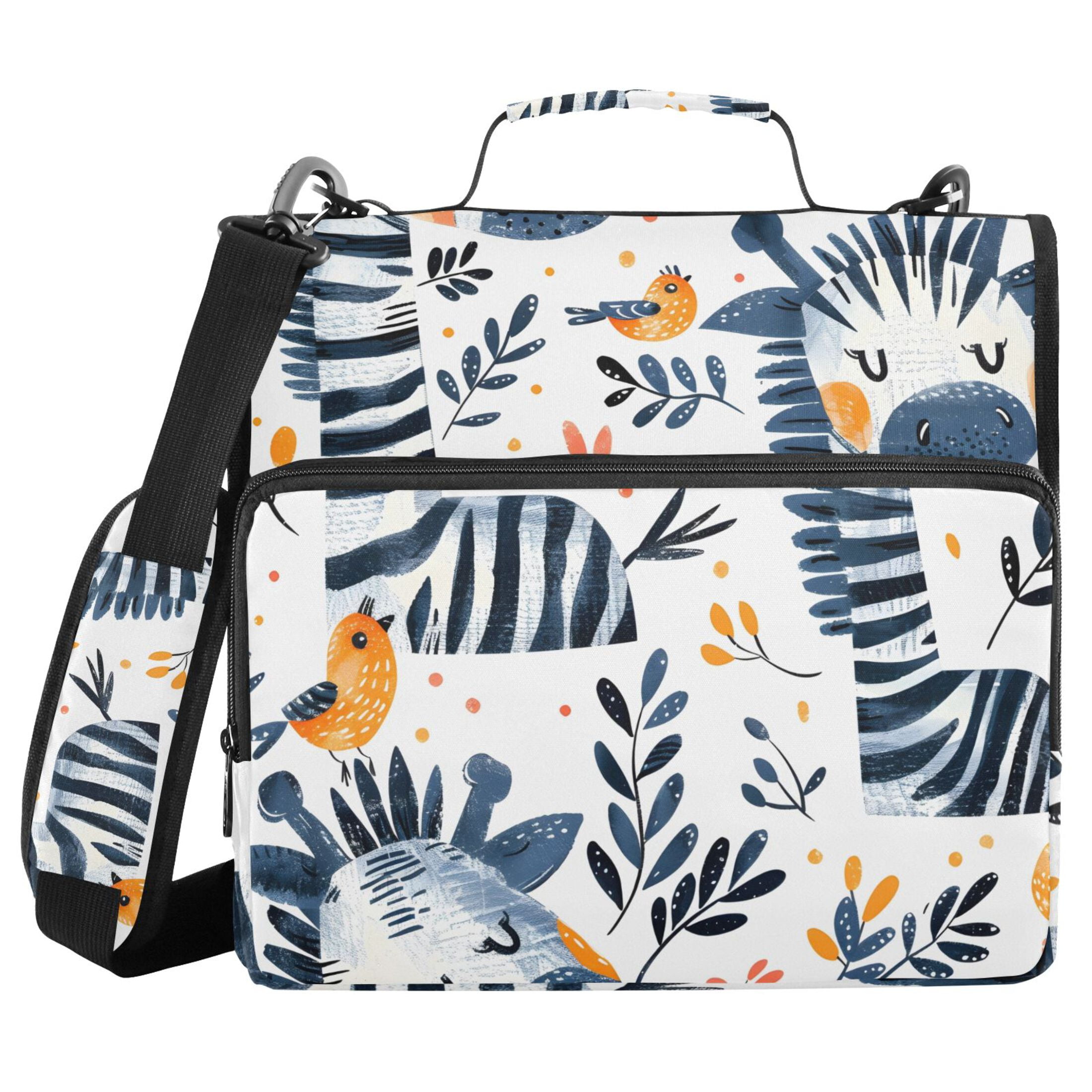 3 Ring Zipper Binder with Shoulder Strap Waterproof Trapper Keeper 1.5 ...