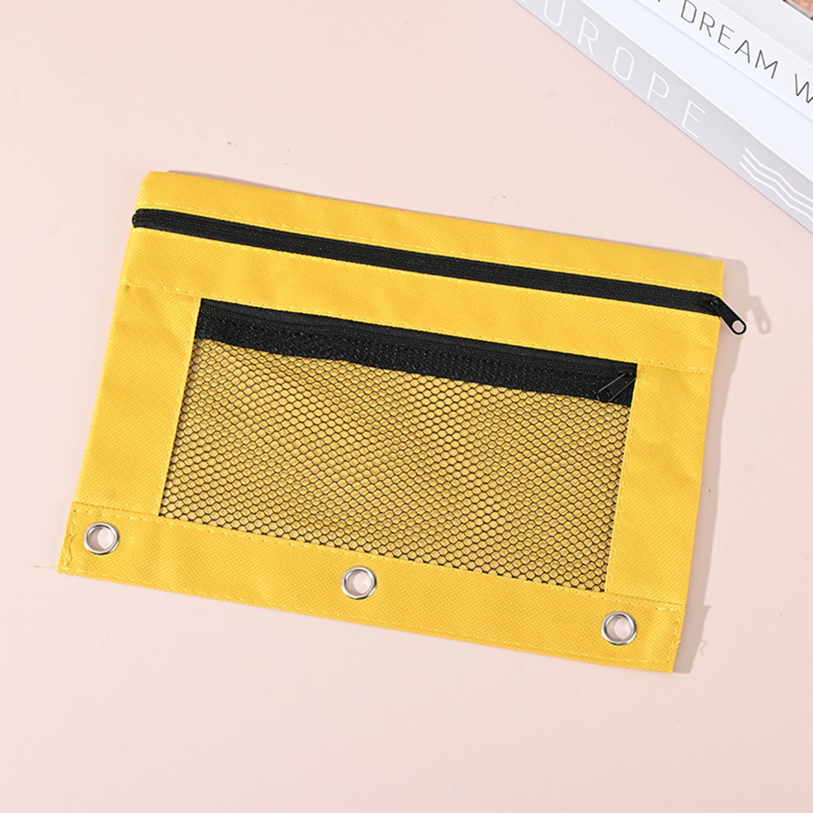 3 Ring Zipper Pouches Case Binder,5-Piece Set,Multi-Compartment ...