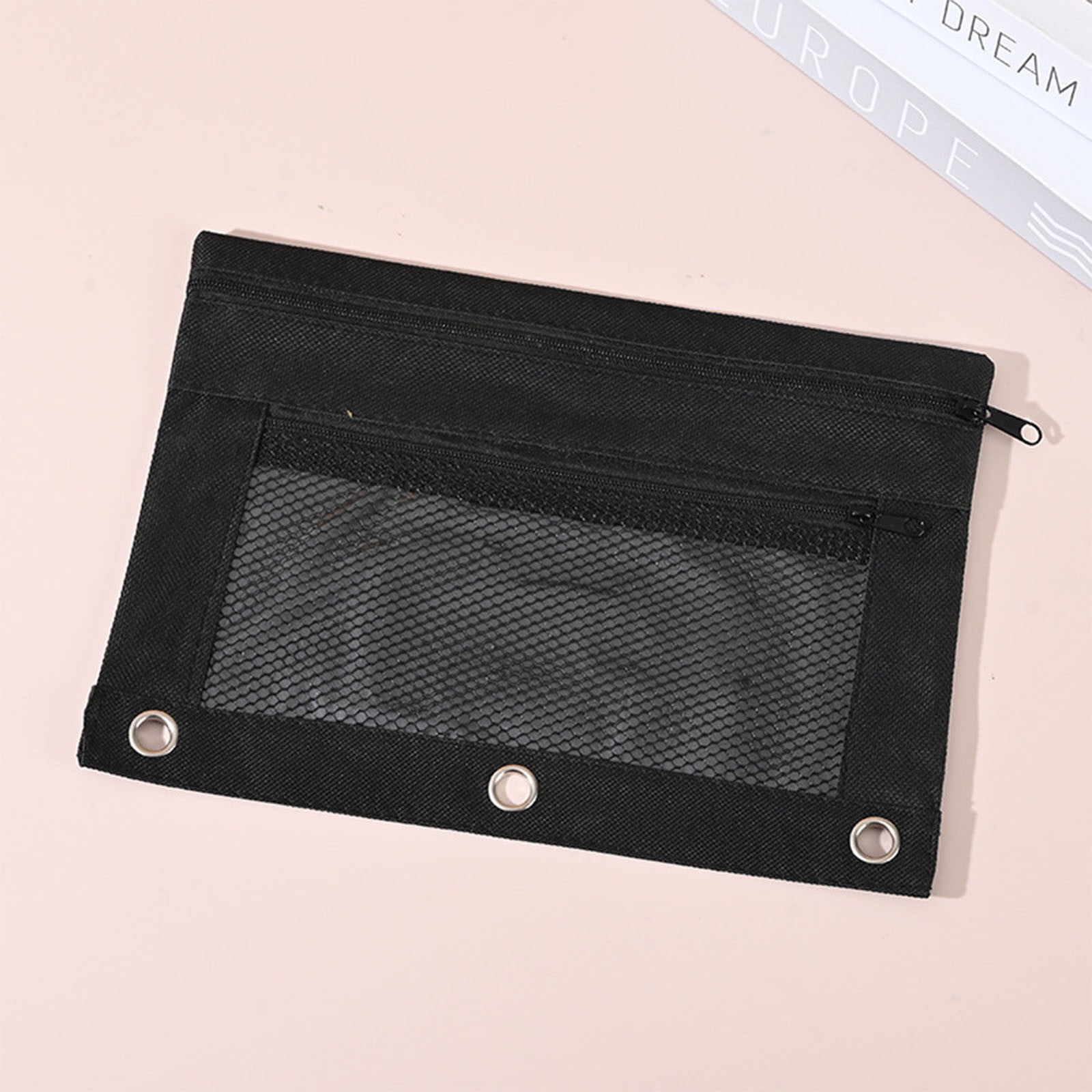 3 Ring Zipper Pouches Case Binder,5-Piece Set,Multi-Compartment ...