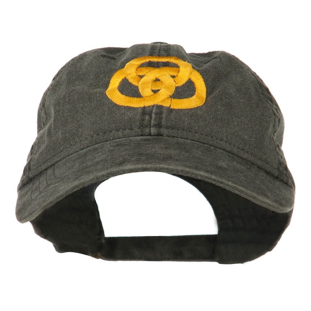 3 Rings Connected Embroidered Cap - Black OSFM - Walmart.com