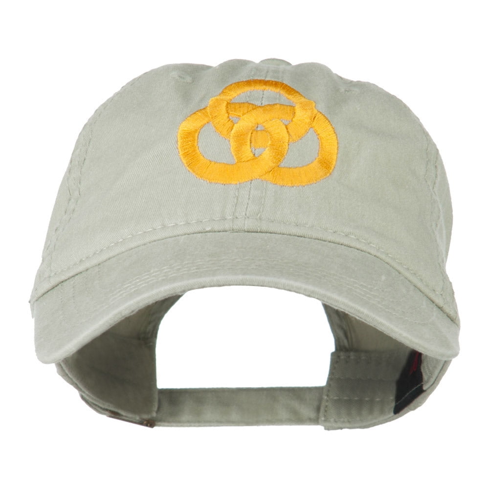 3 Rings Connected Embroidered Cap - Khaki OSFM - Walmart.com