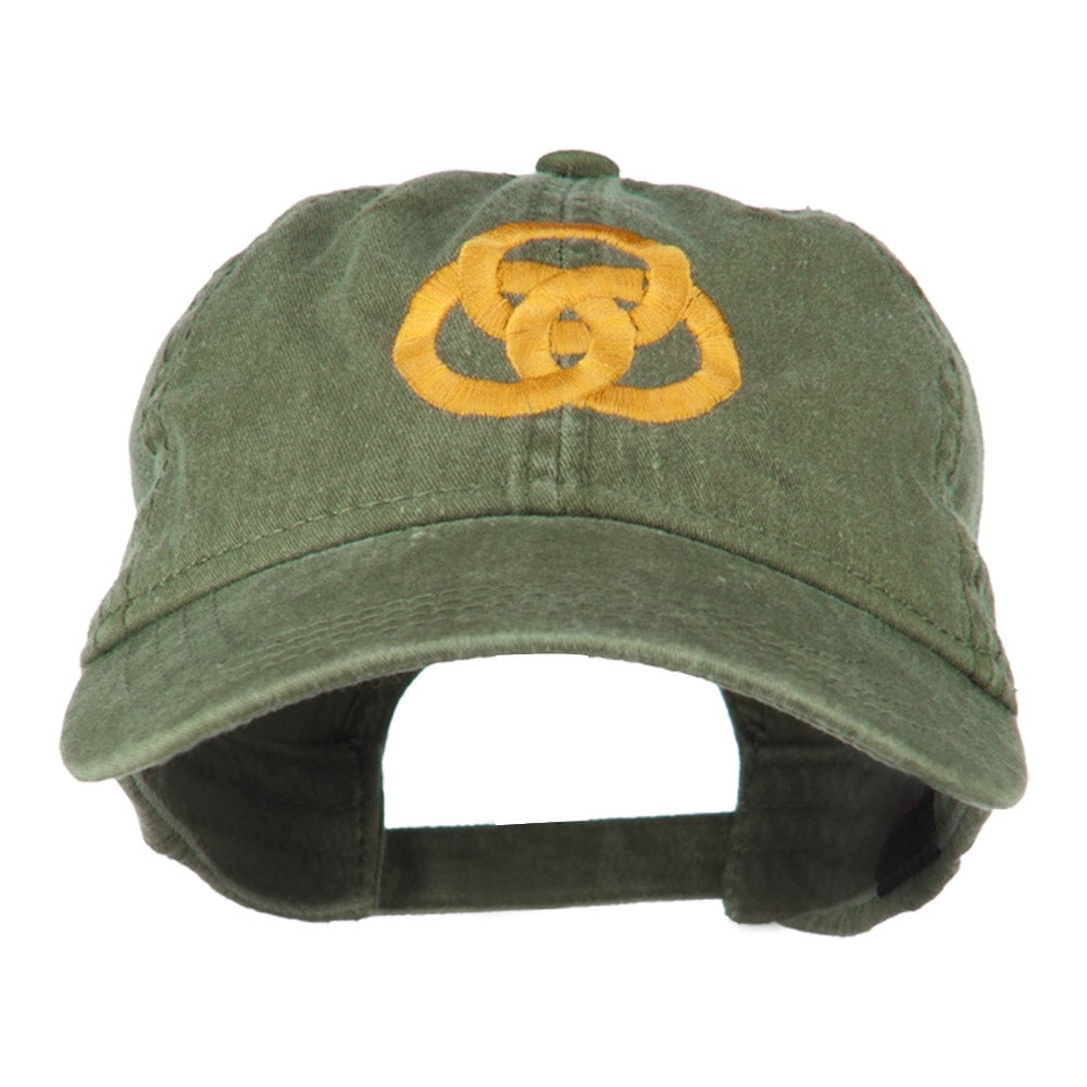 3 Rings Connected Embroidered Cap - Olive Green OSFM - Walmart.com