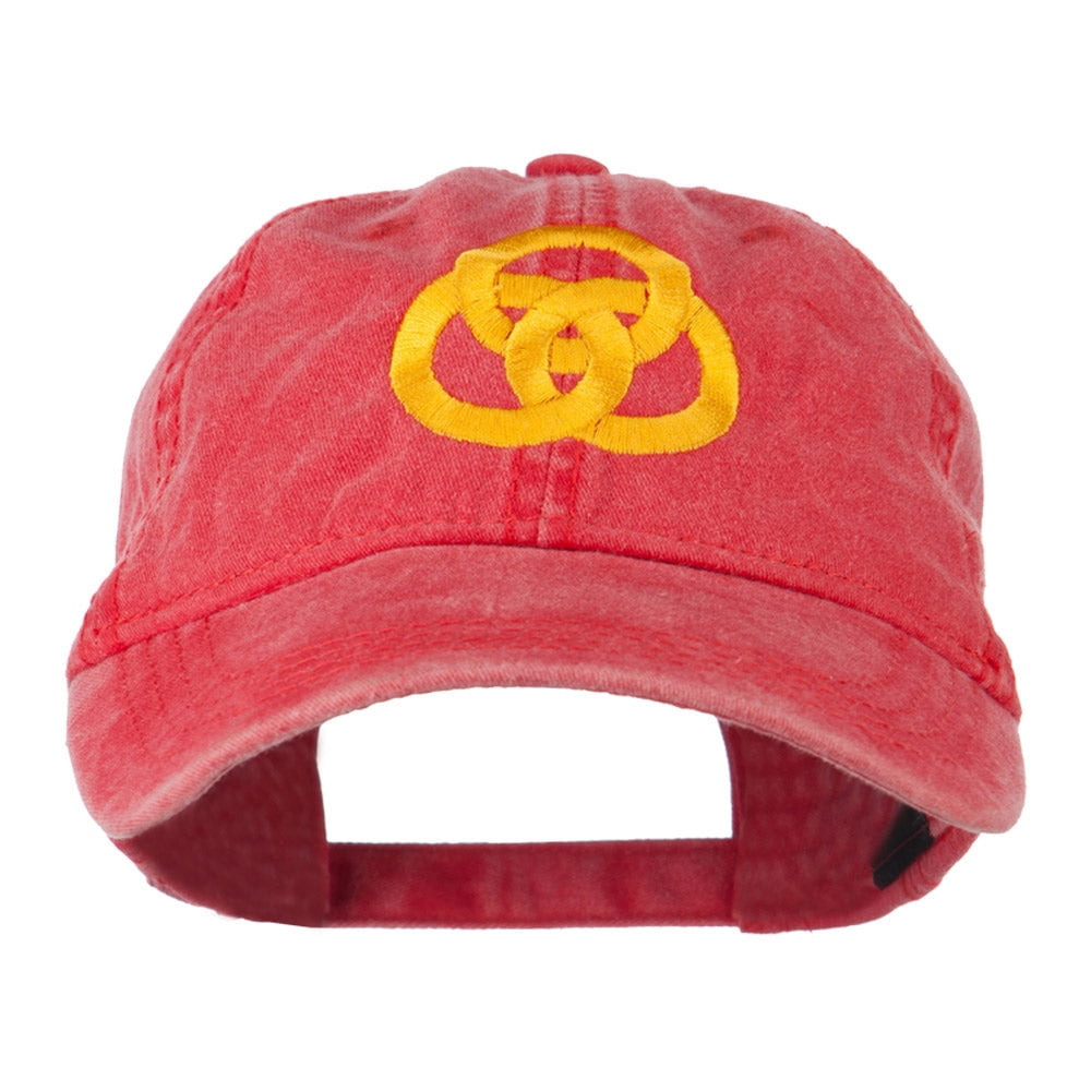 3 Rings Connected Embroidered Cap - Red OSFM - Walmart.com