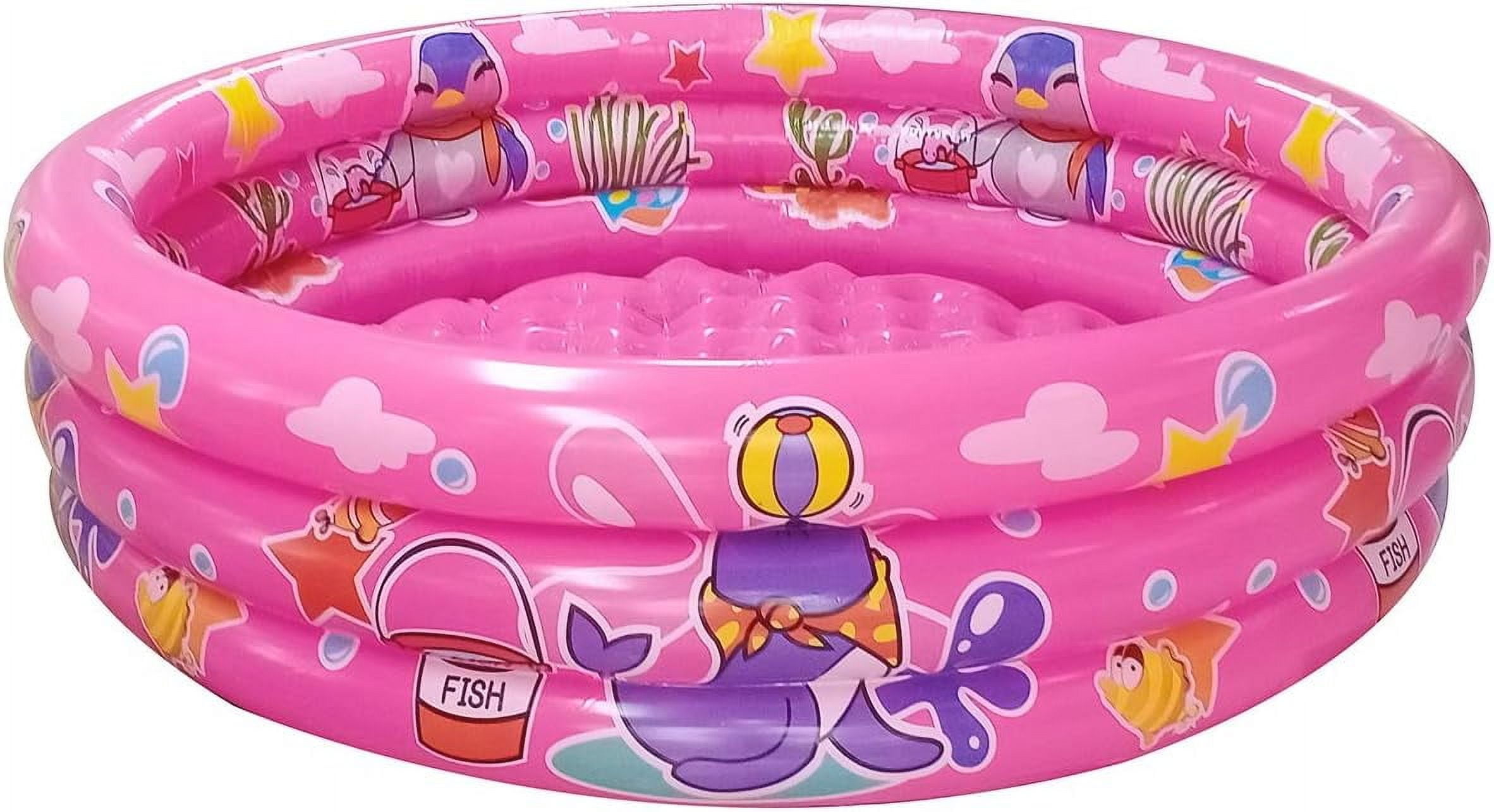 3 Ring Kids Pool for Toddlers, 48" X 12", Kiddie Pool, Inflatable Baby ...