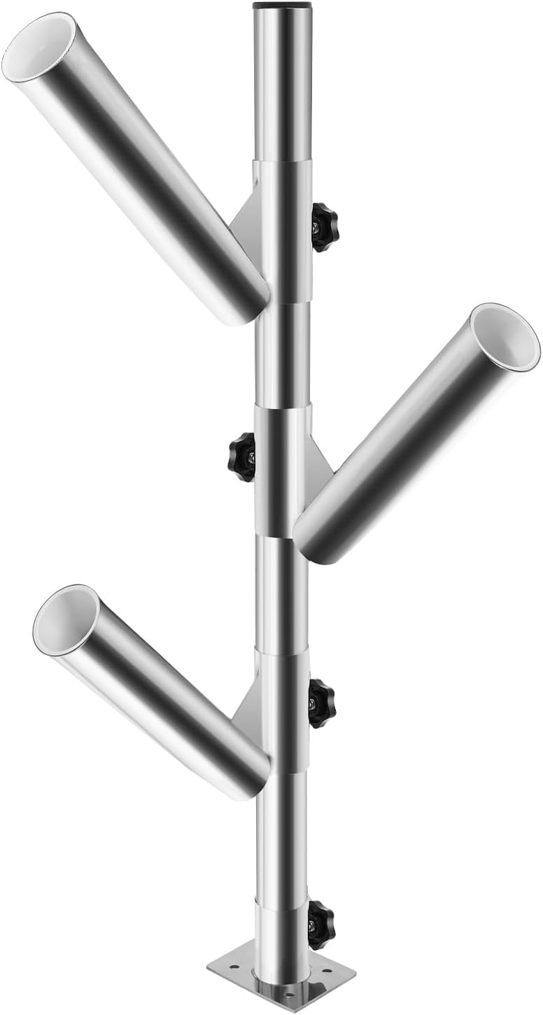 3 Rod Fishing Boat Tree Type Rocket Launcher Rod Holders 2.2'' x 3'' x ...