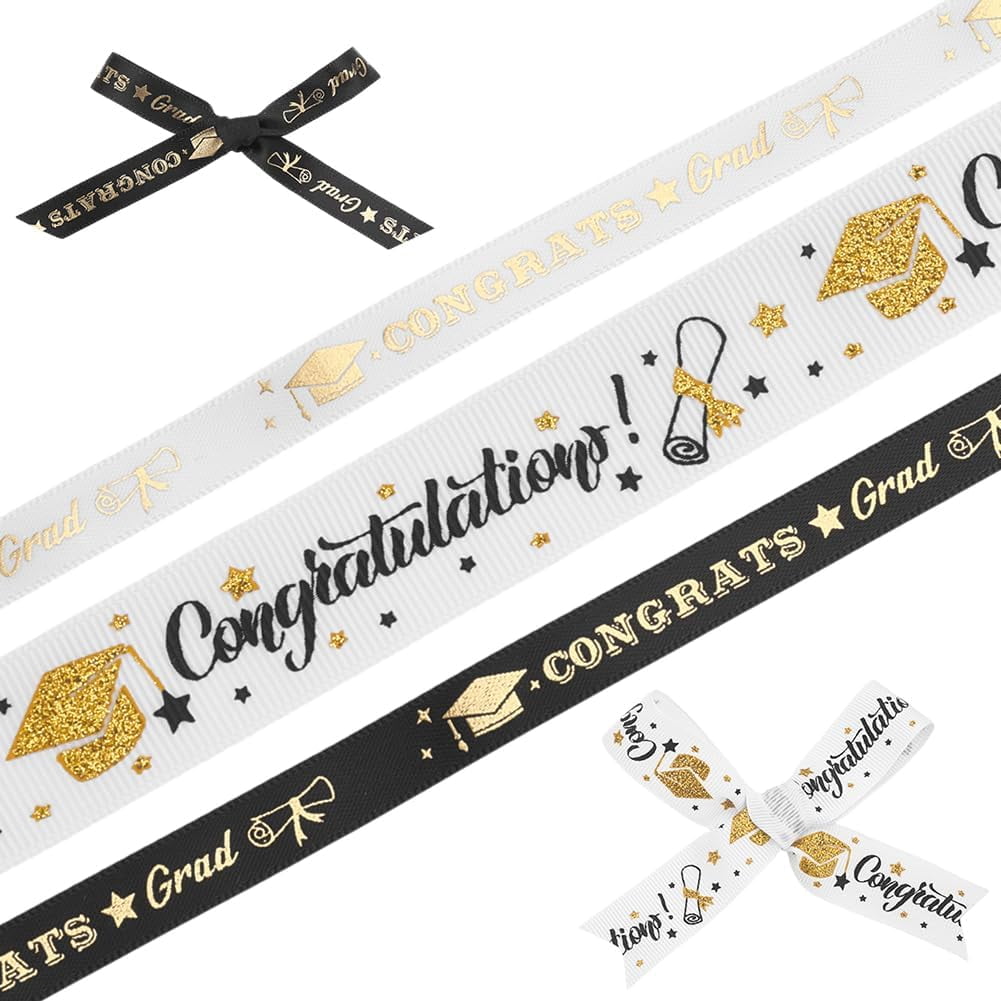 3 Roll 14.7 Yards Graduation Ribbon 3/8 Inch 7/8 Inch Wide Graduation ...