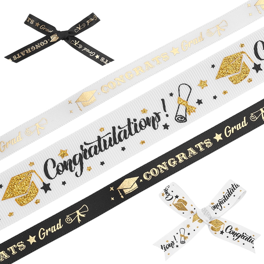 3 Roll 14.7 Yards Graduation Ribbon 3/8 Inch 7/8 Inch Wide Graduation ...