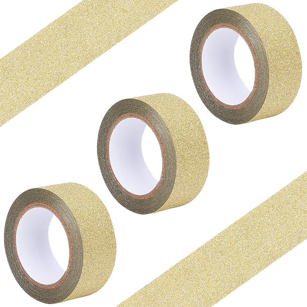 3 Roll 5M Glitter Adhesive Plastic Tapes Sparkle Decorative Sticker ...