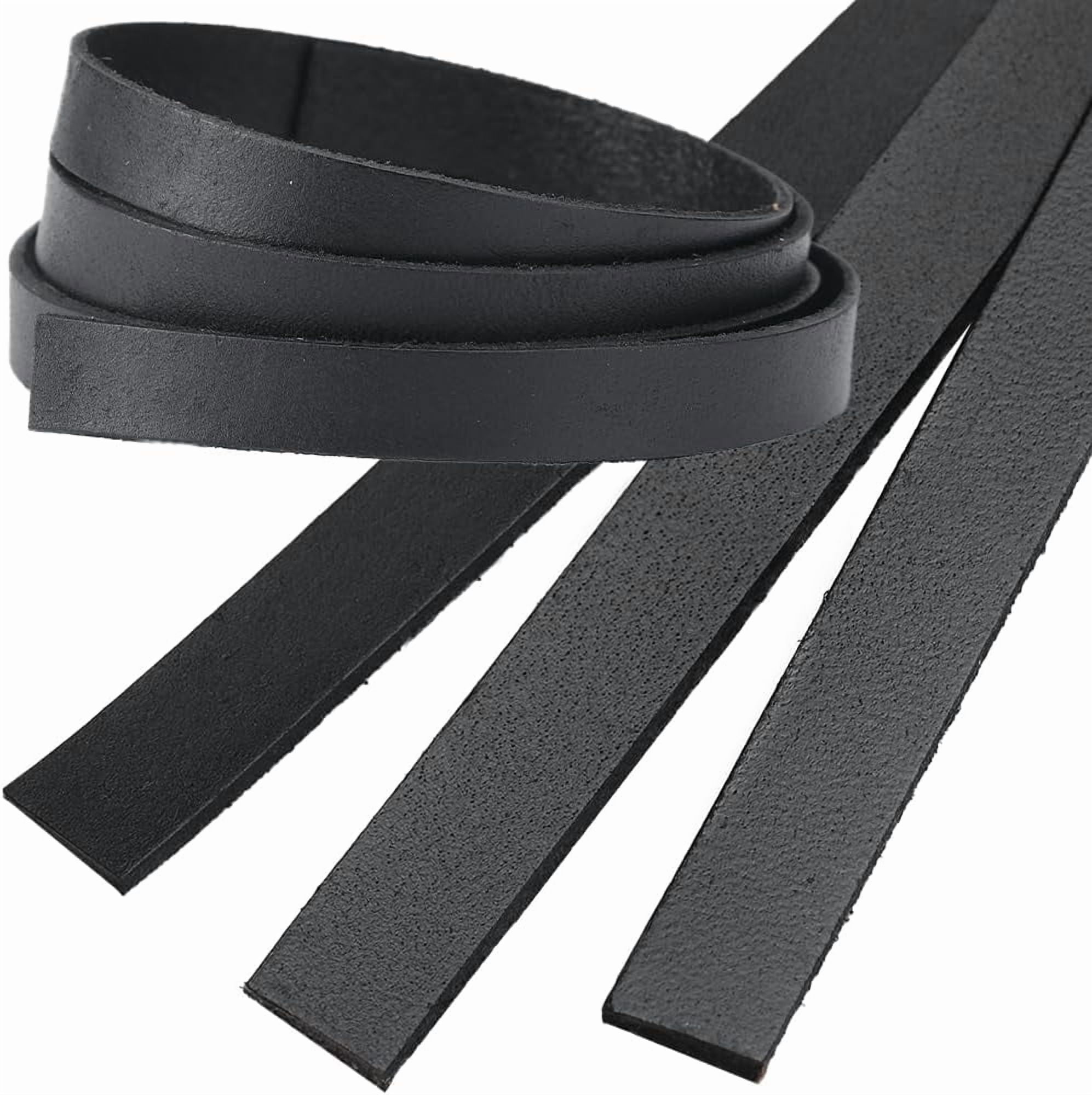 3 Roll 80cm x 10mm Flat Leather Cord Genuine Leather Strip 2mm Thick ...