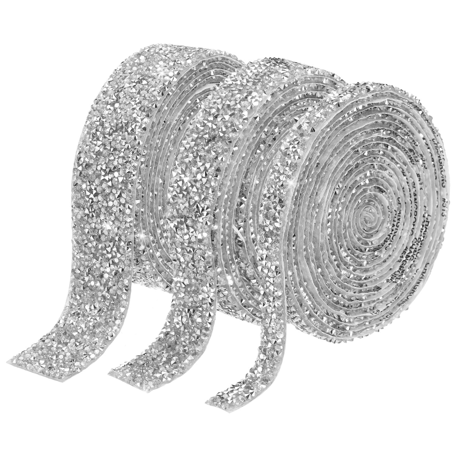 3 Roll 9 Yards Self Adhesive Crystal Rhinestone Diamond Ribbon for Arts ...