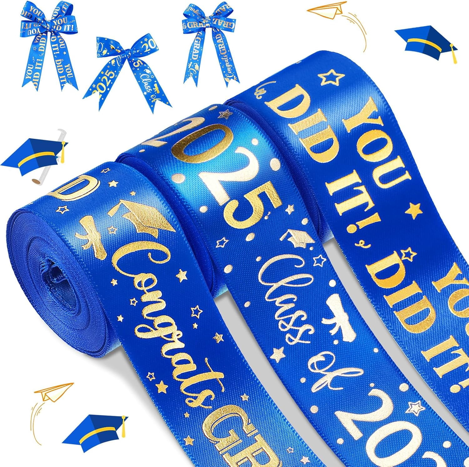 3 Roll Class of 2025 Graduation Ribbon Graduation Party Favors Decor 1 ...
