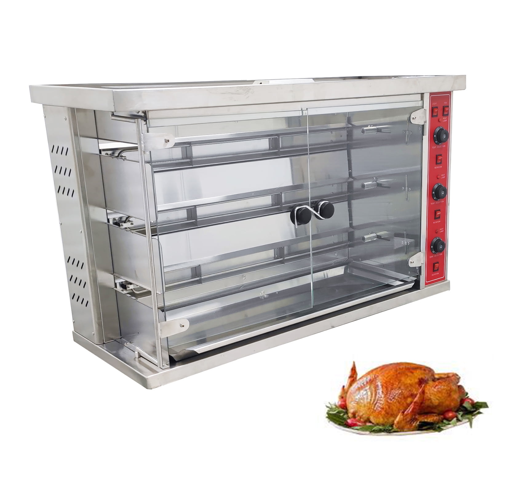 3-Roll Electric Chicken Rotisserie Machine BBQ Kebab Grill Machine ...