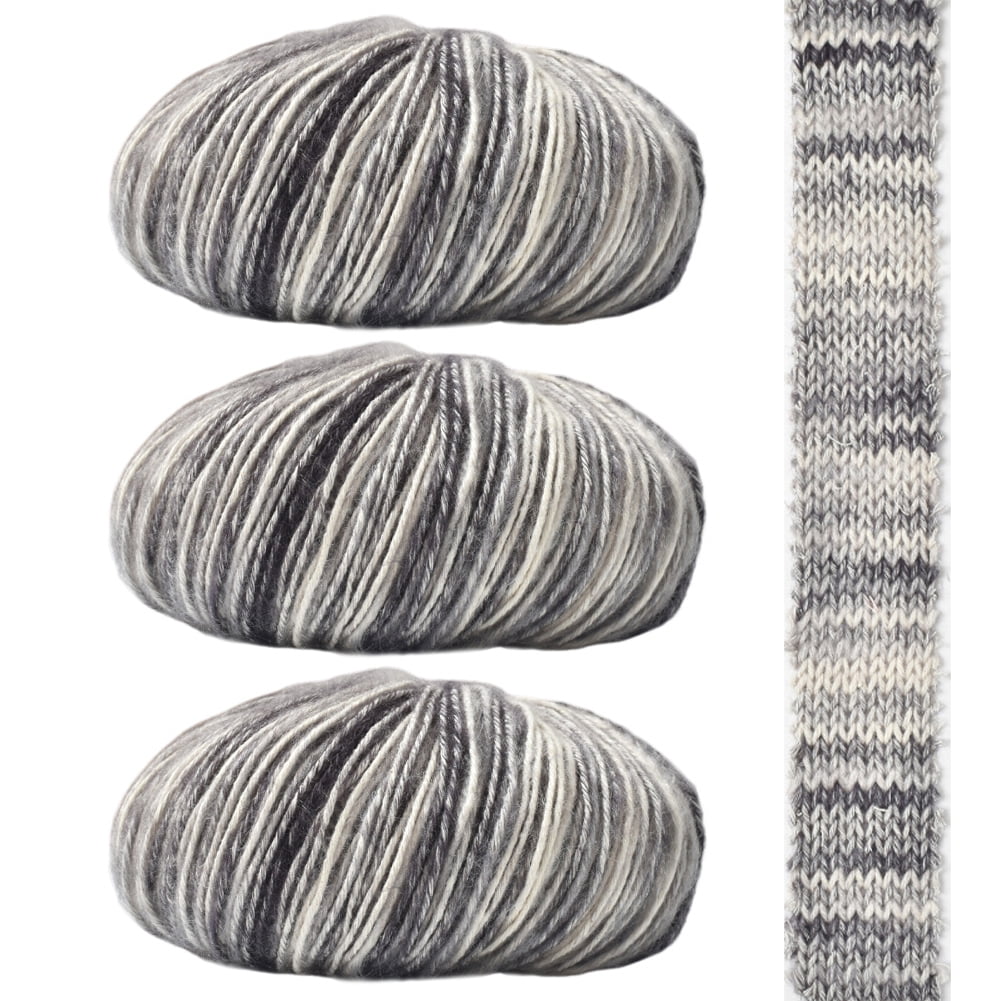 3 Roll Pack Colorful Cotton Yarn for Crochet Soft and Bulky Yarn for ...
