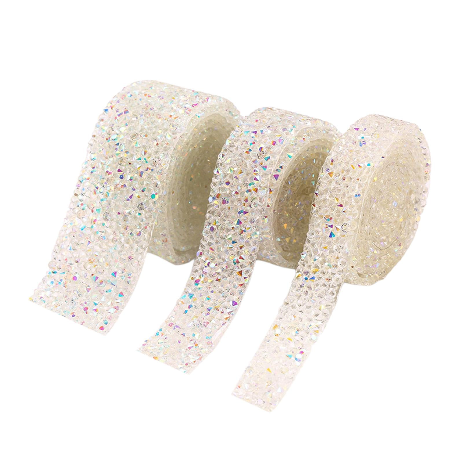3 Roll Self Adhesive Ribbons Crafts Bling Ribbons for Bedroom Cakes ...