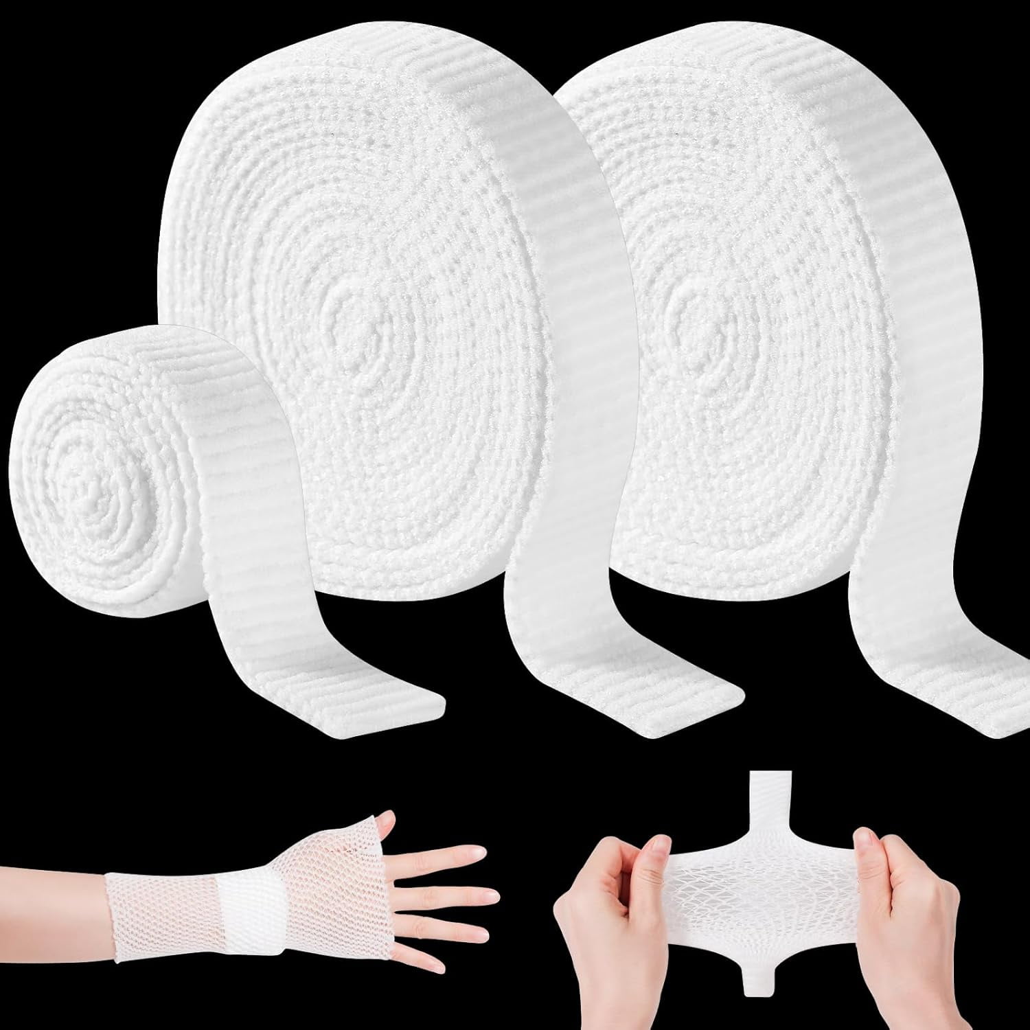 3 Roll Tubular Elastic Bandages, Tubigrip Size D for Arm Foot Knee Leg ...