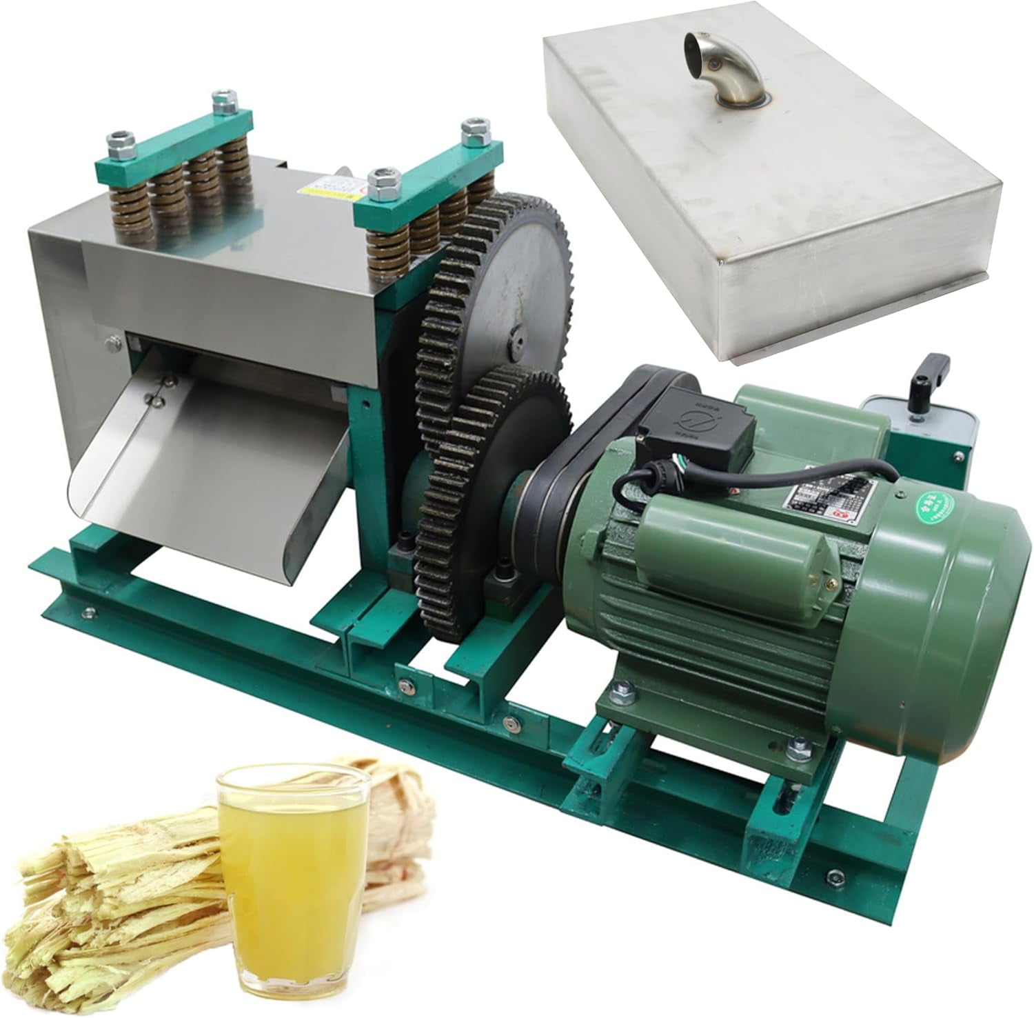 3 Rollers Electric Sugarcane Juicer Sugar Cane Press Juice Machine ...