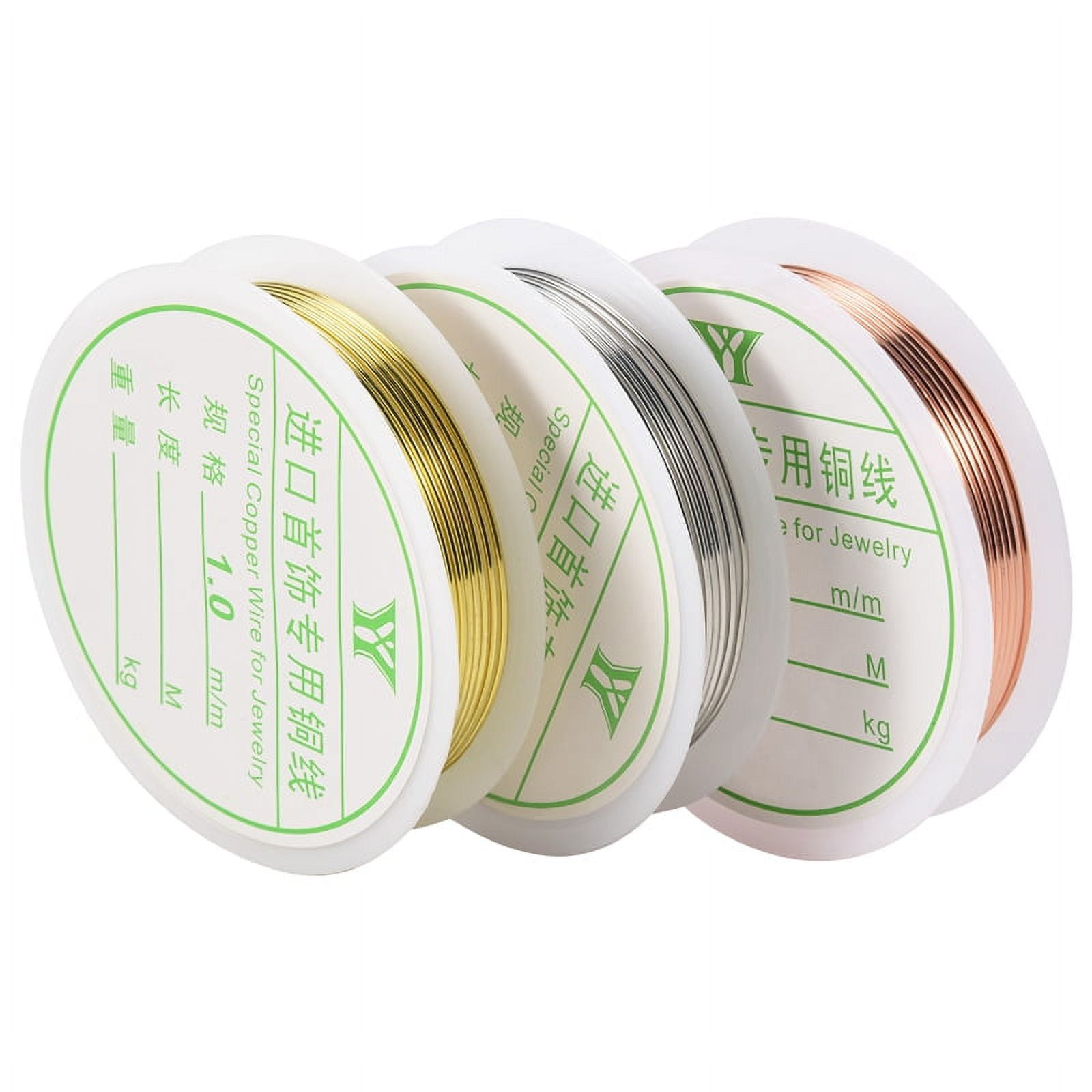 3 Rolls 18 Gauge Jewelry Copper ,Tarnish Beading Wire for Making ...