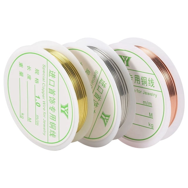 3 Rolls 18 Gauge Jewelry Copper ,Tarnish Beading Wire for Making ...