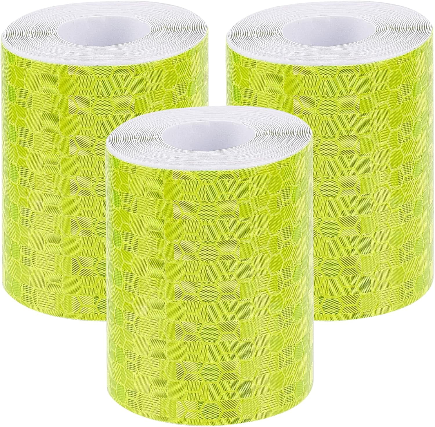 3 Rolls 2'' X 9.8ft Reflective Tape Yellow Waterproof Self-Adhesive ...