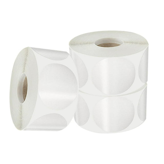 3 Rolls 3000 Pieces Clear Stickers Retail Package Seals, 2.5cm ...