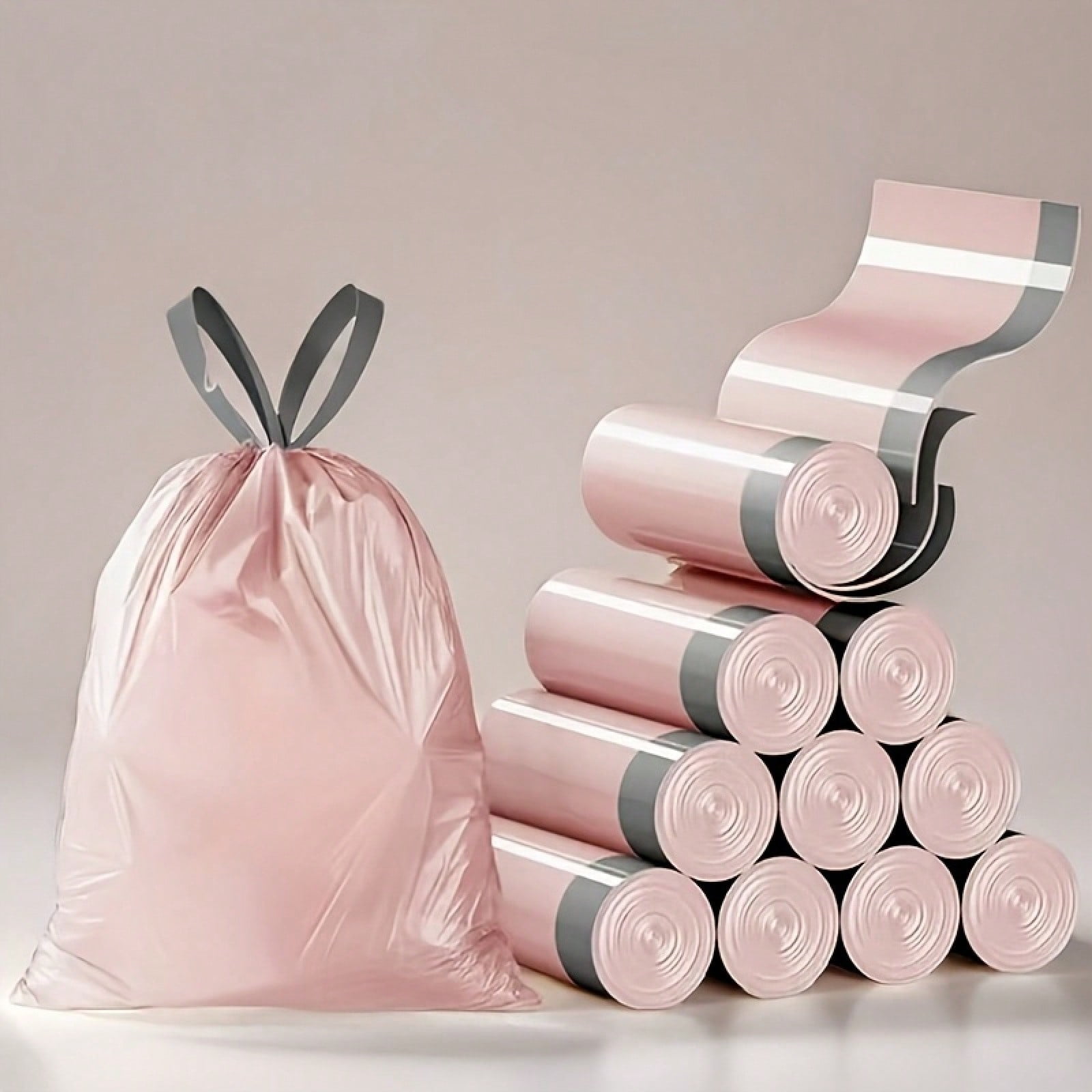 3 Rolls Of 45 Ultra Thick And Durable Polyethylene Drawstring Garbage ...