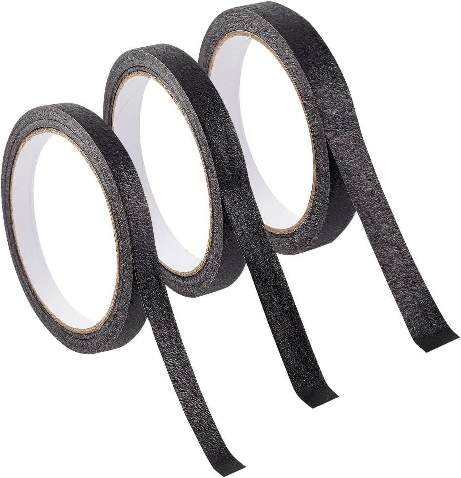 3 Rolls 60m Original Multi-Surface Painter's Tape 10/12/15mm Crepe Paper Masking Tape Black ...