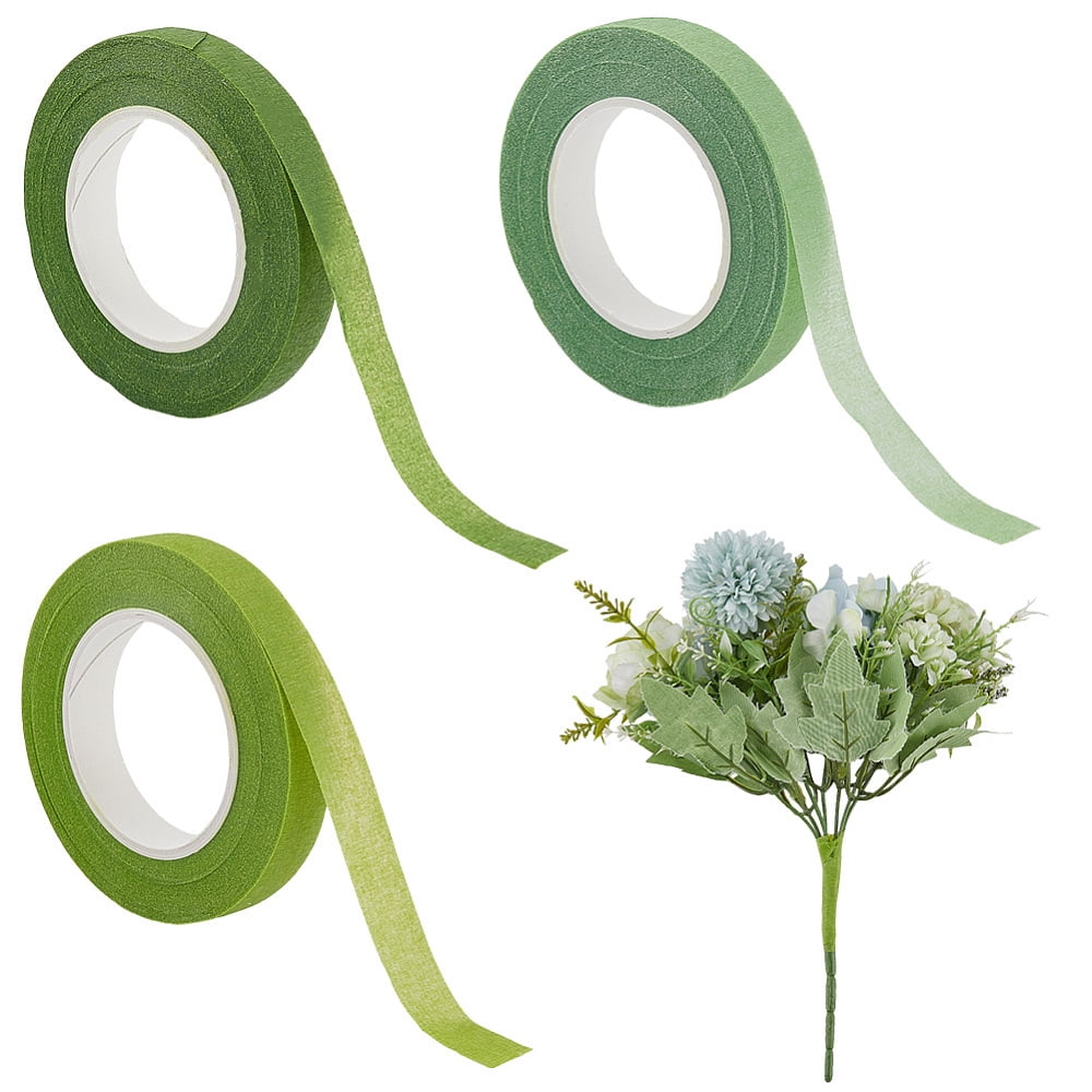 3 Rolls 90 Yards Green Floral Tape 0.47" Wide Adhesive Florist Tape ...