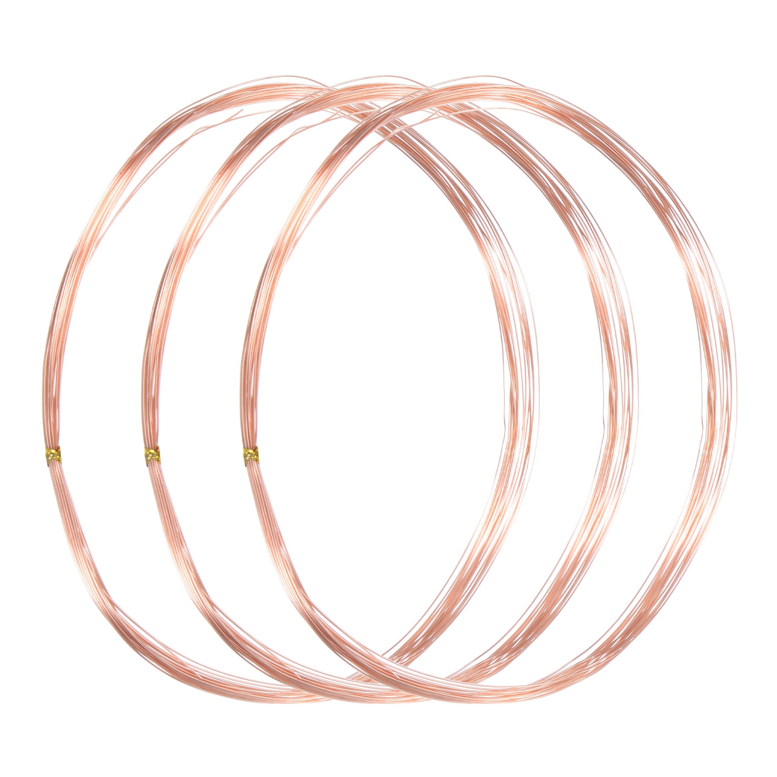 3-Rolls 99.9% Soft Copper Wire, 28 Gauge 16FT Pure Copper Wire for DIY ...