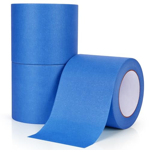 3 Rolls Blue Painters Tape - 4 Inch x 55 Yards Painters Tape,Multi ...