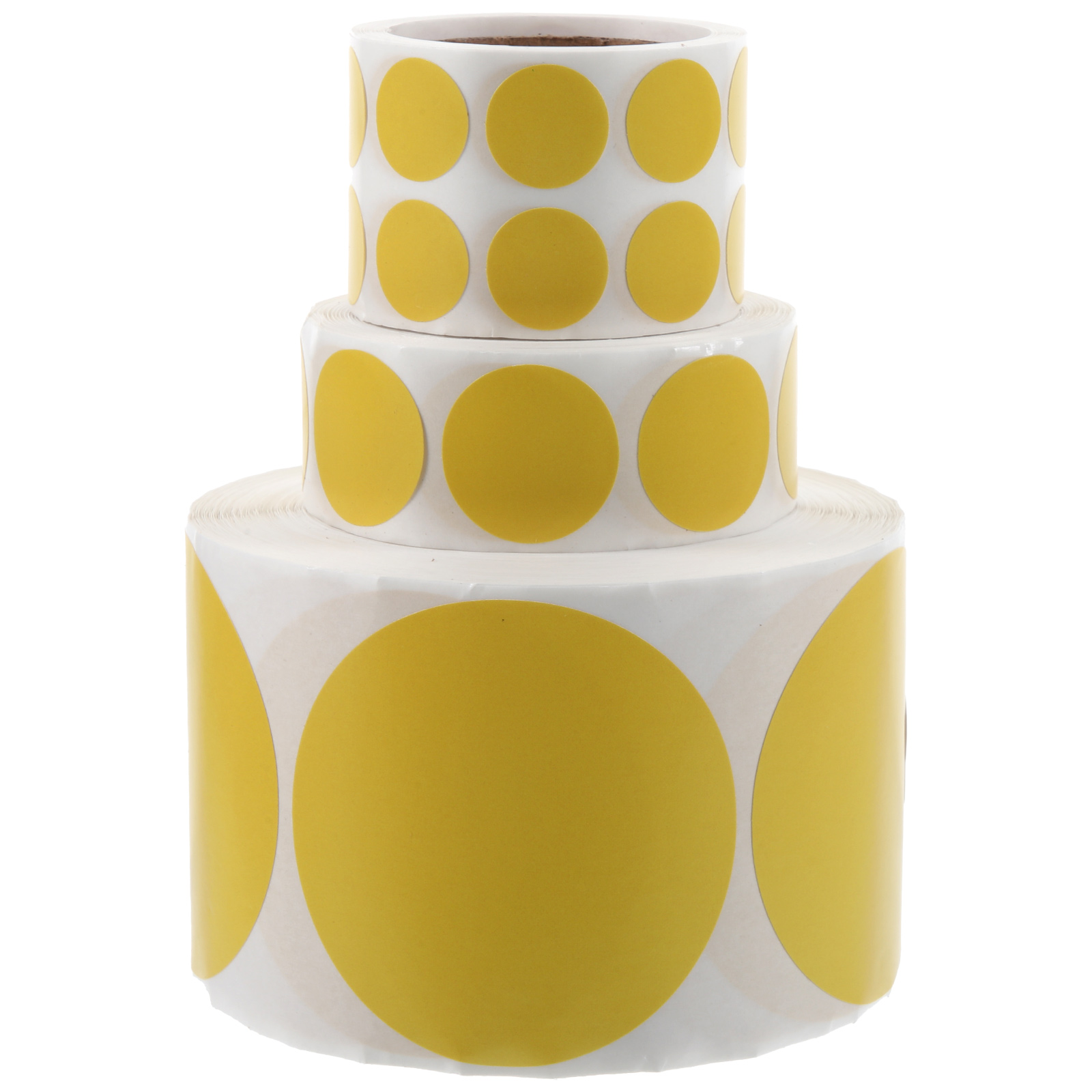 3 Rolls Coated Paper Color Dot Sticker Packaging Circle Label Stickers ...