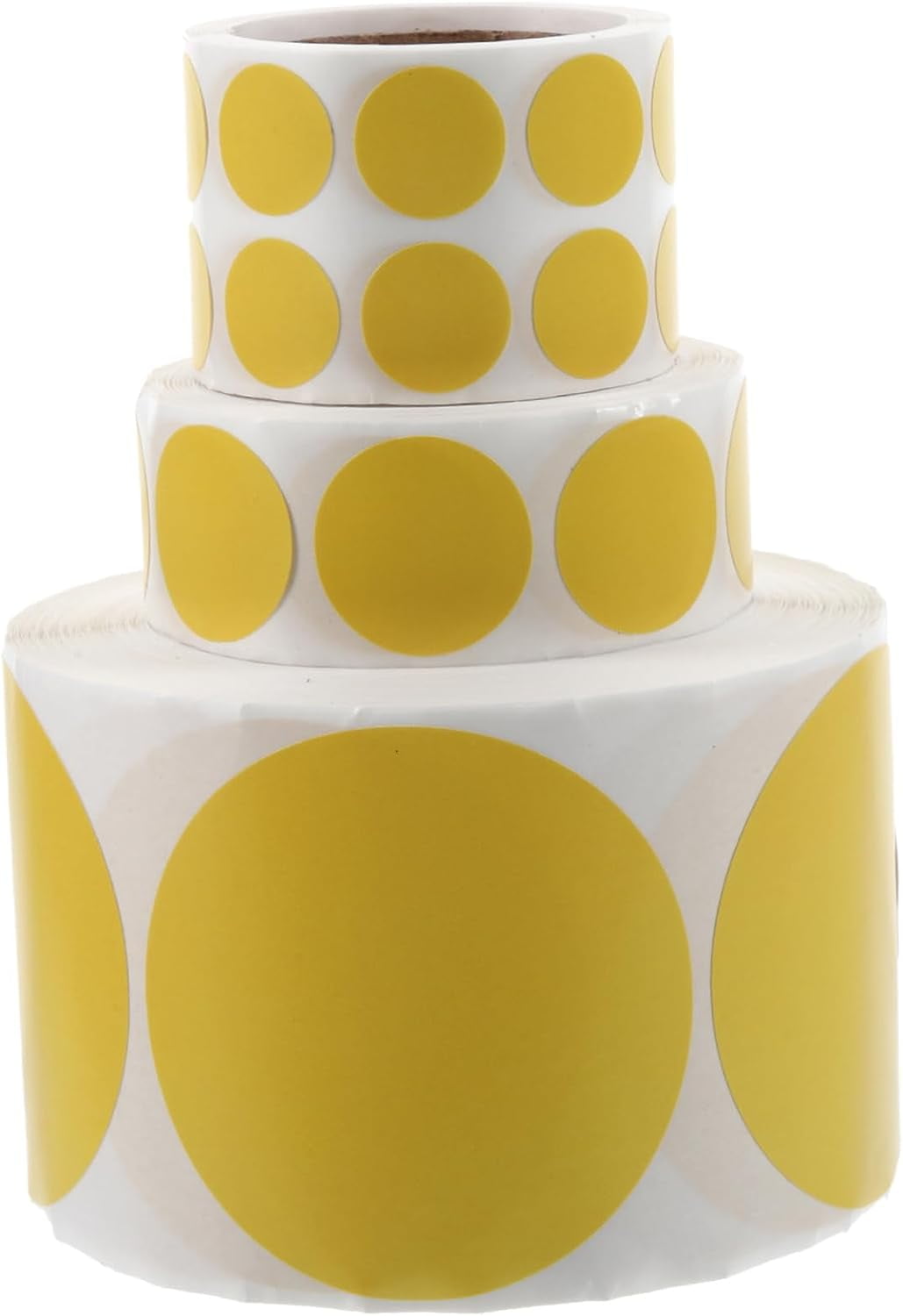 3 Rolls Coated Paper Color Dot Sticker Packaging Round Labels Decal ...